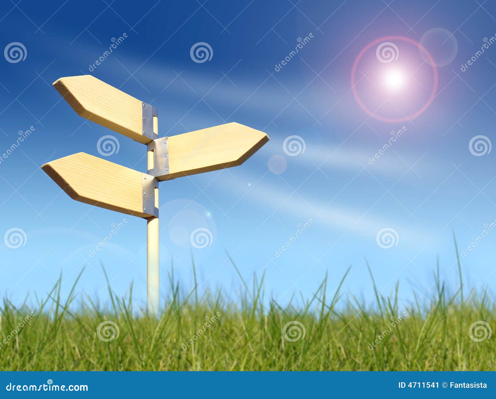 Direction sign stock image. Image of empty, arrows, post - 4711541