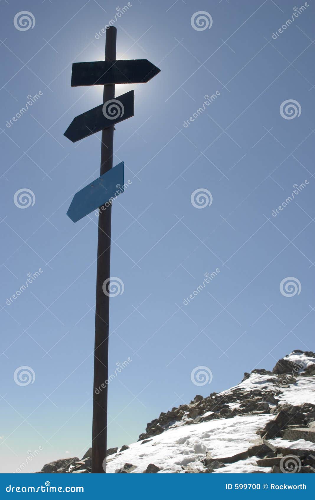 Direction sign stock photo. Image of white, pole, arrow - 599700