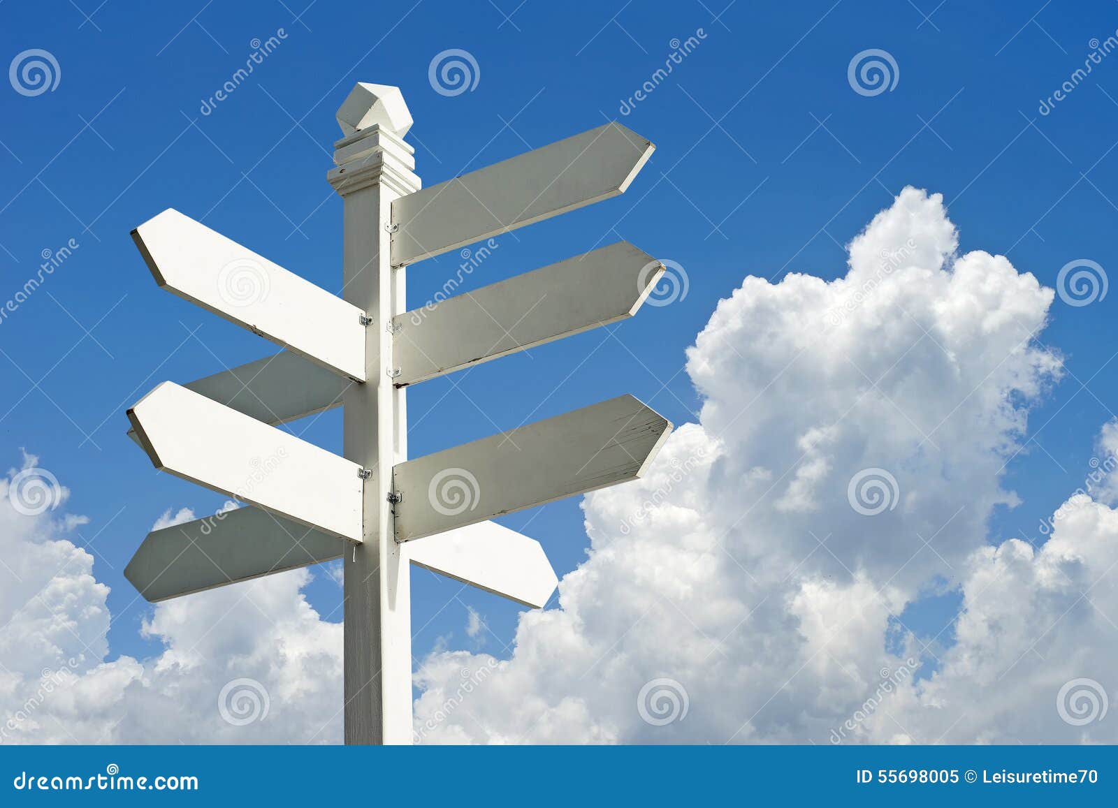 Direction Sign with Blank Spaces for Text Stock Image - Image of ...