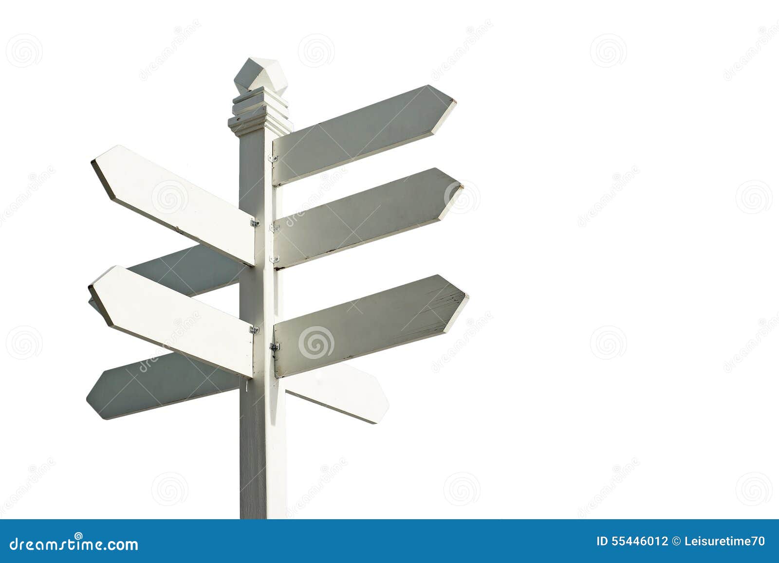 Direction Sign with Blank Spaces for Text Stock Photo - Image of banner ...