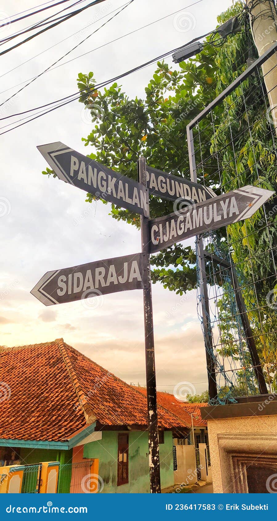 Direction Sign at an Intersection Stock Image - Image of direction ...