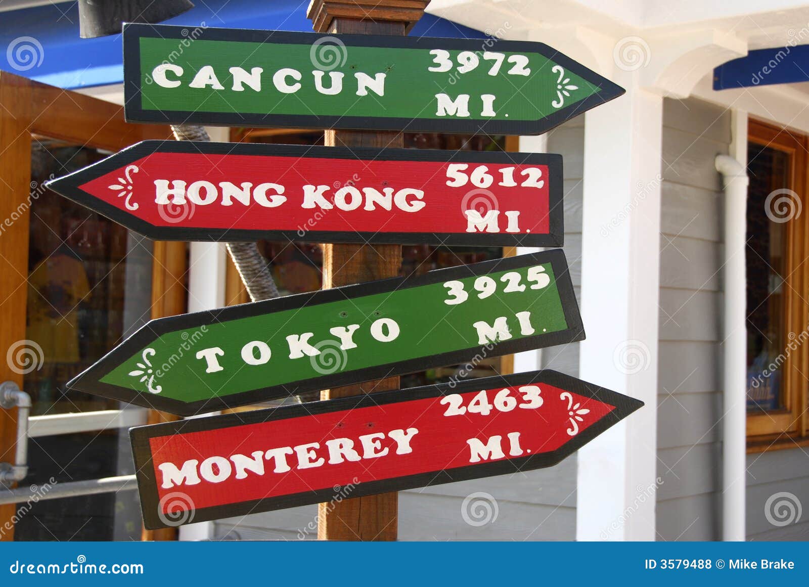 Direction Sign Kona Hawaii stock photo. Image of route - 3579488