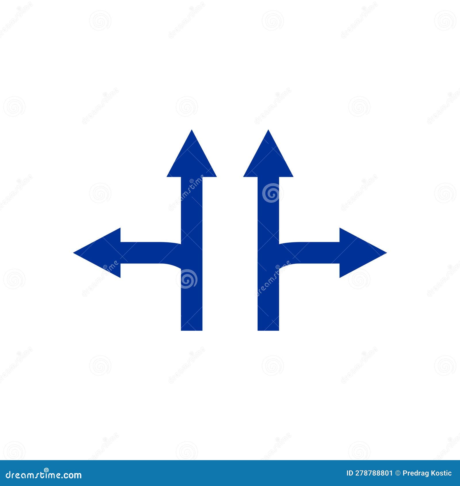 Direction Sign Left and Right Stock Illustration - Illustration of font ...