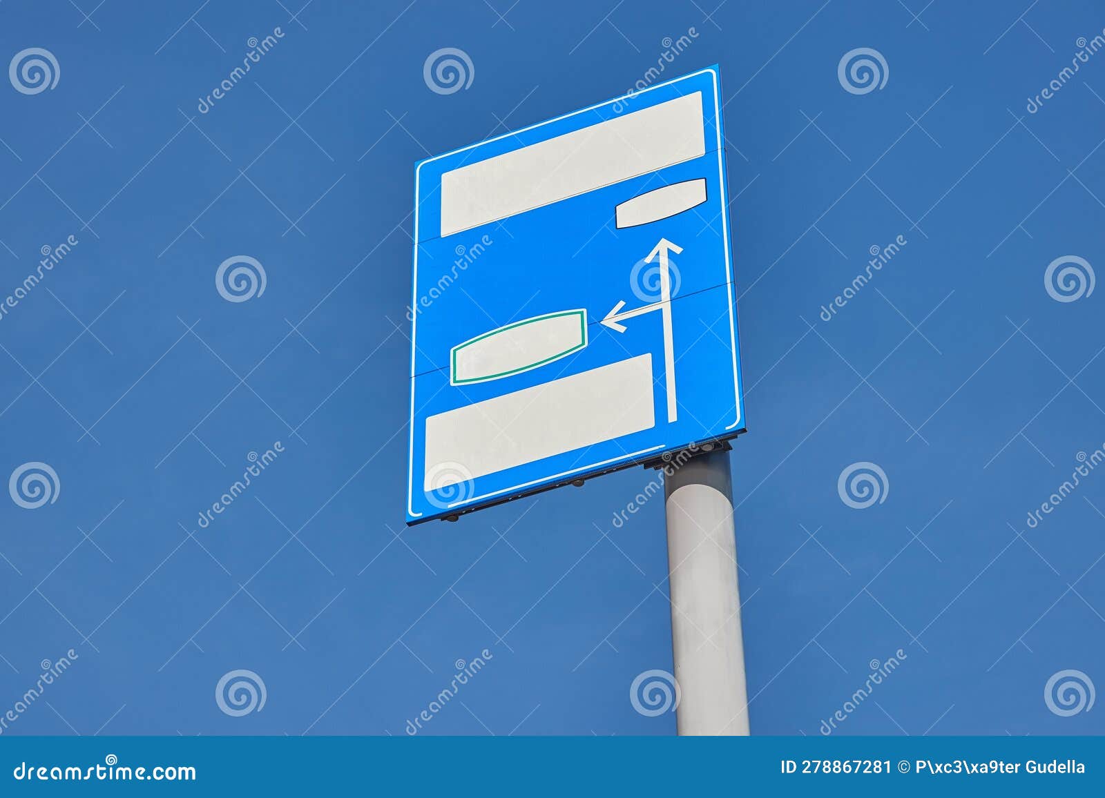 Direction Signboard on a Highway Stock Image - Image of exit, board ...