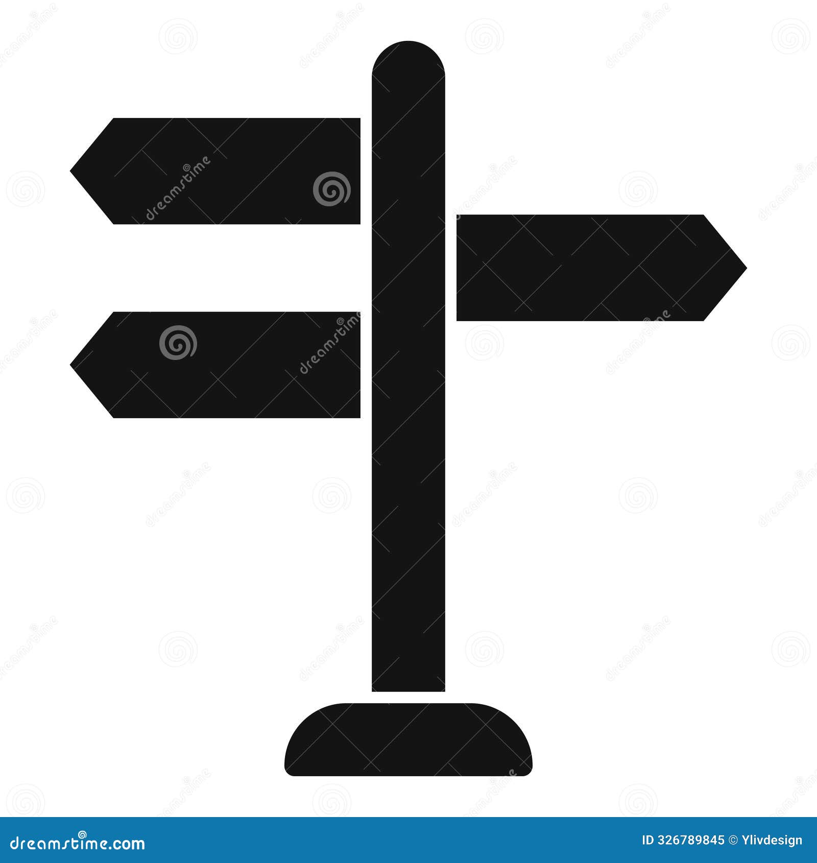 Direction Sign Post Pointing Different Ways Icon Stock Vector ...