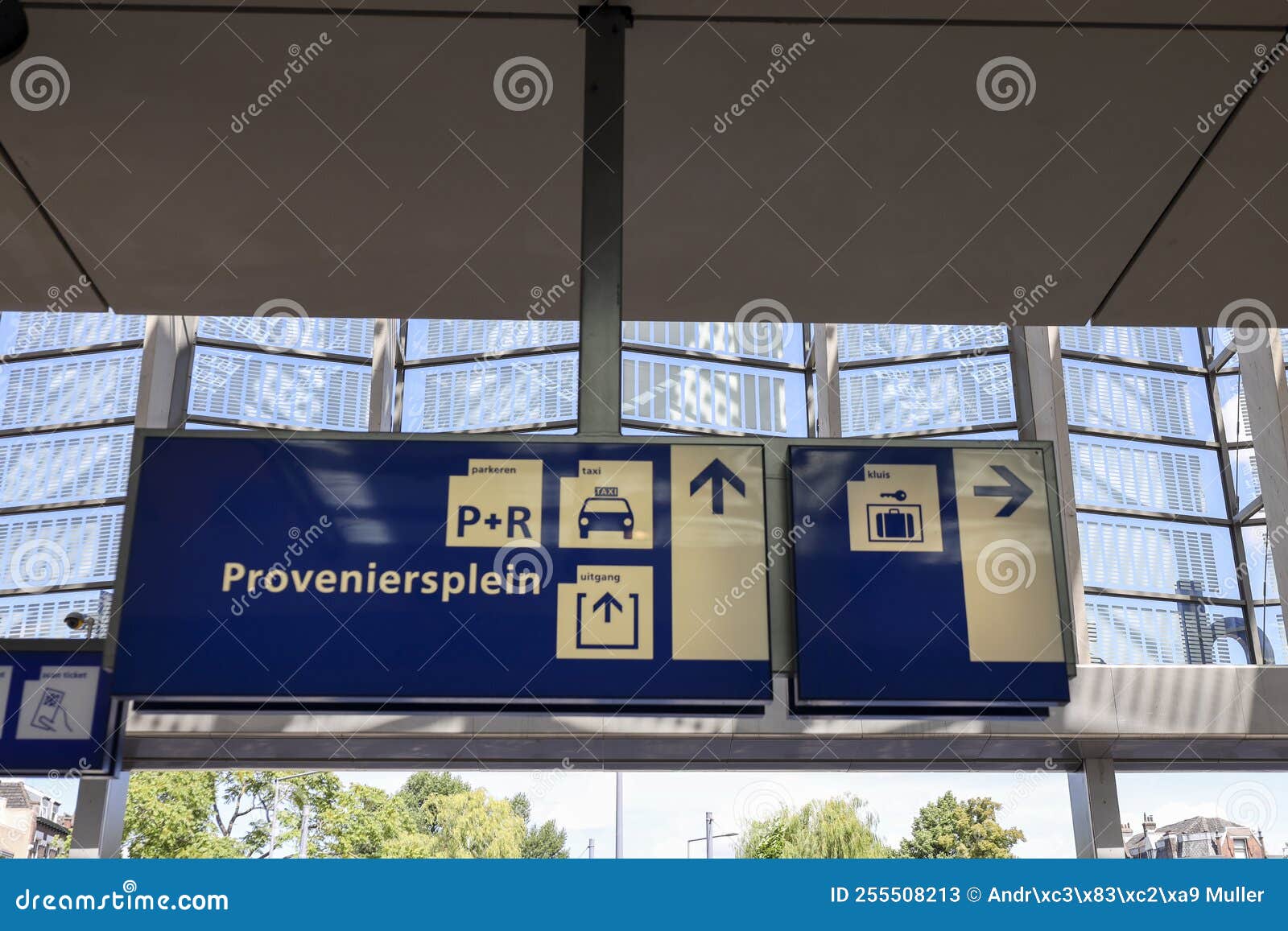 Exit Direction Board And Platform Direction Board Over A Stair Of A ...