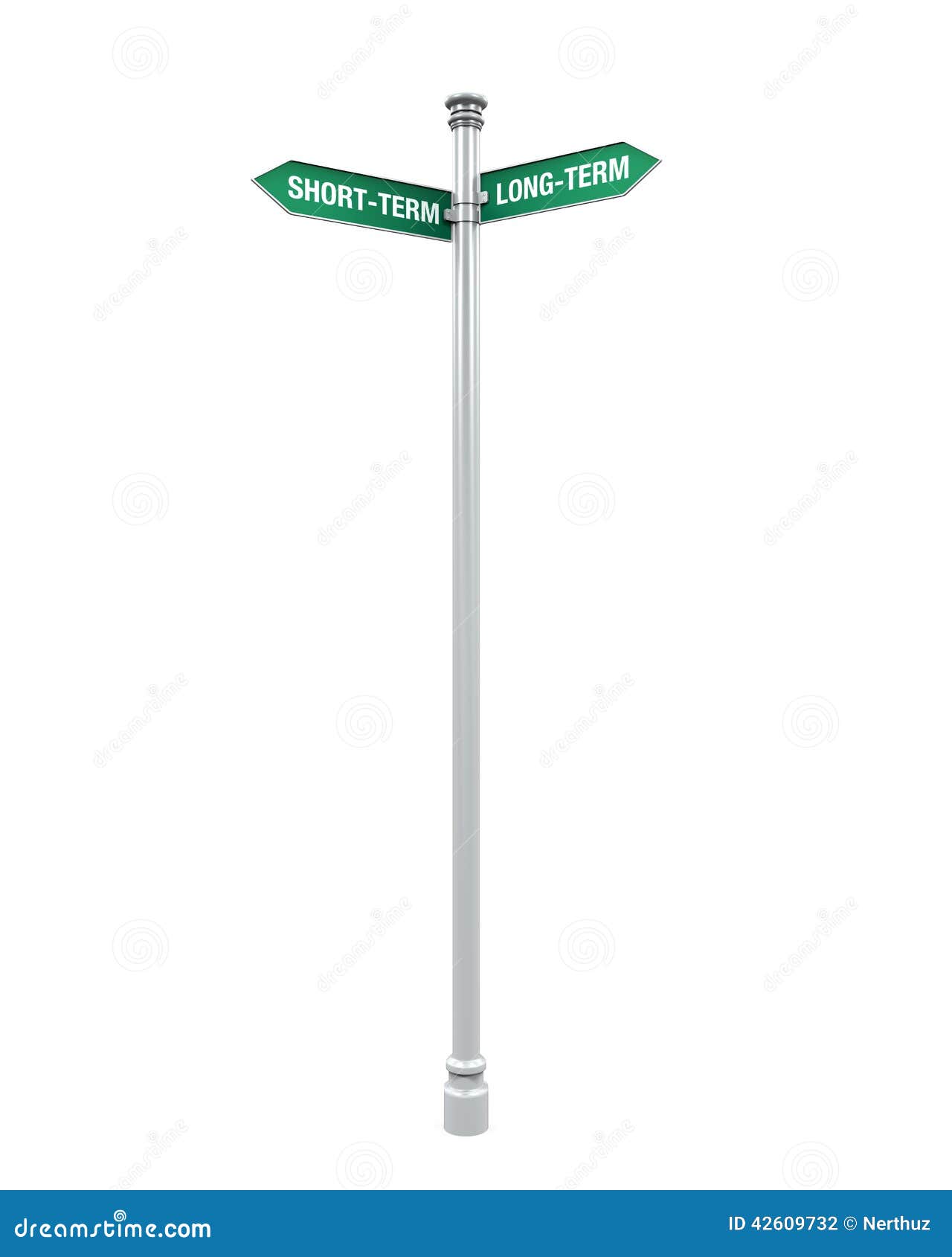 Short Term And Long Term In Balance - Pictured As Balanced Balls On ...