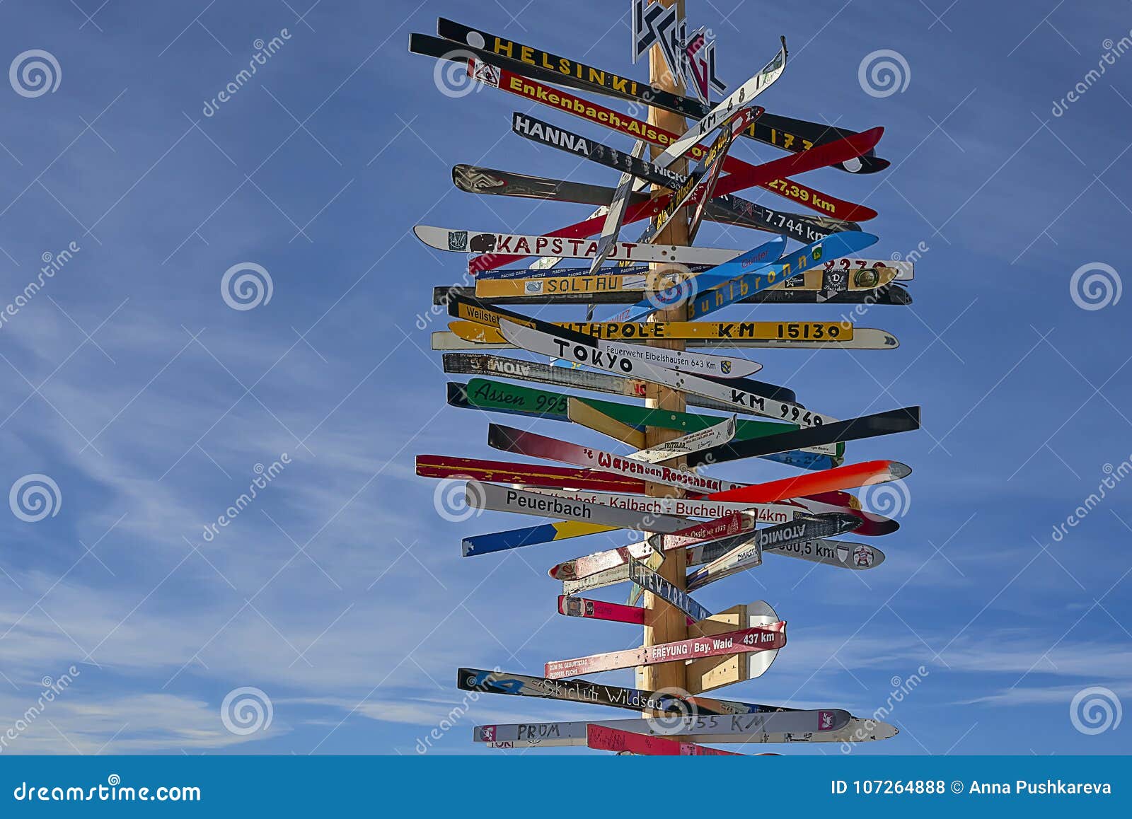 Direction Sign at Ski Resort in the Austrian Alps, Ischgl. Editorial ...
