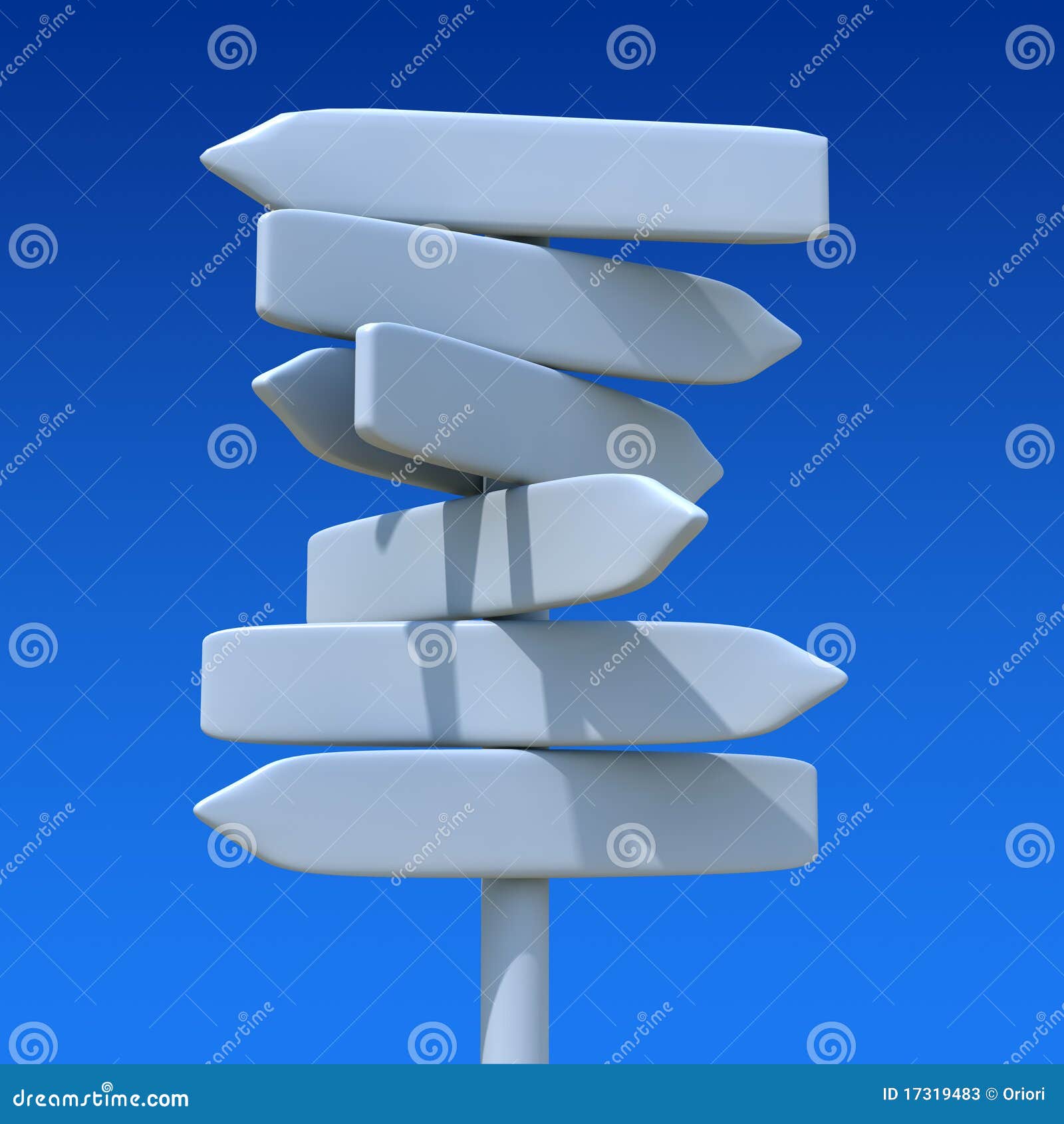 Direction sign with sky stock illustration. Illustration of arrow ...
