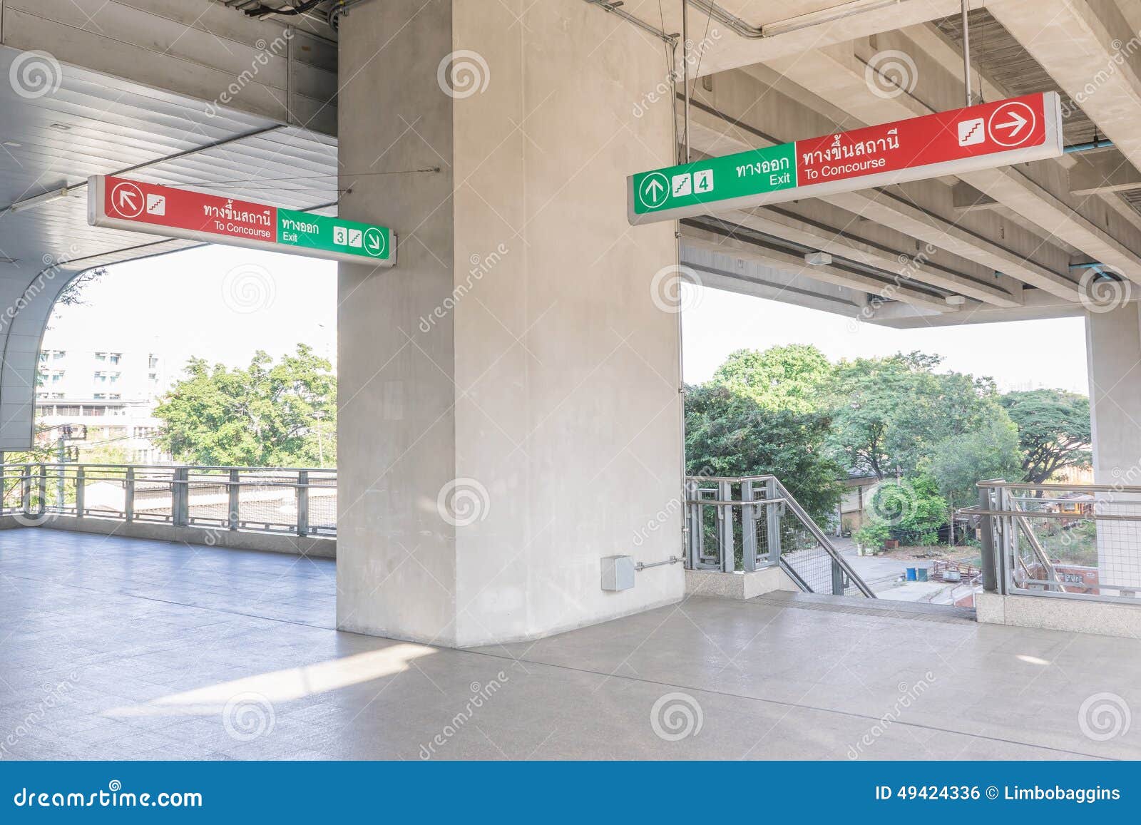 Direction Sign in Train Station Stock Photo - Image of symbol, dilemma ...