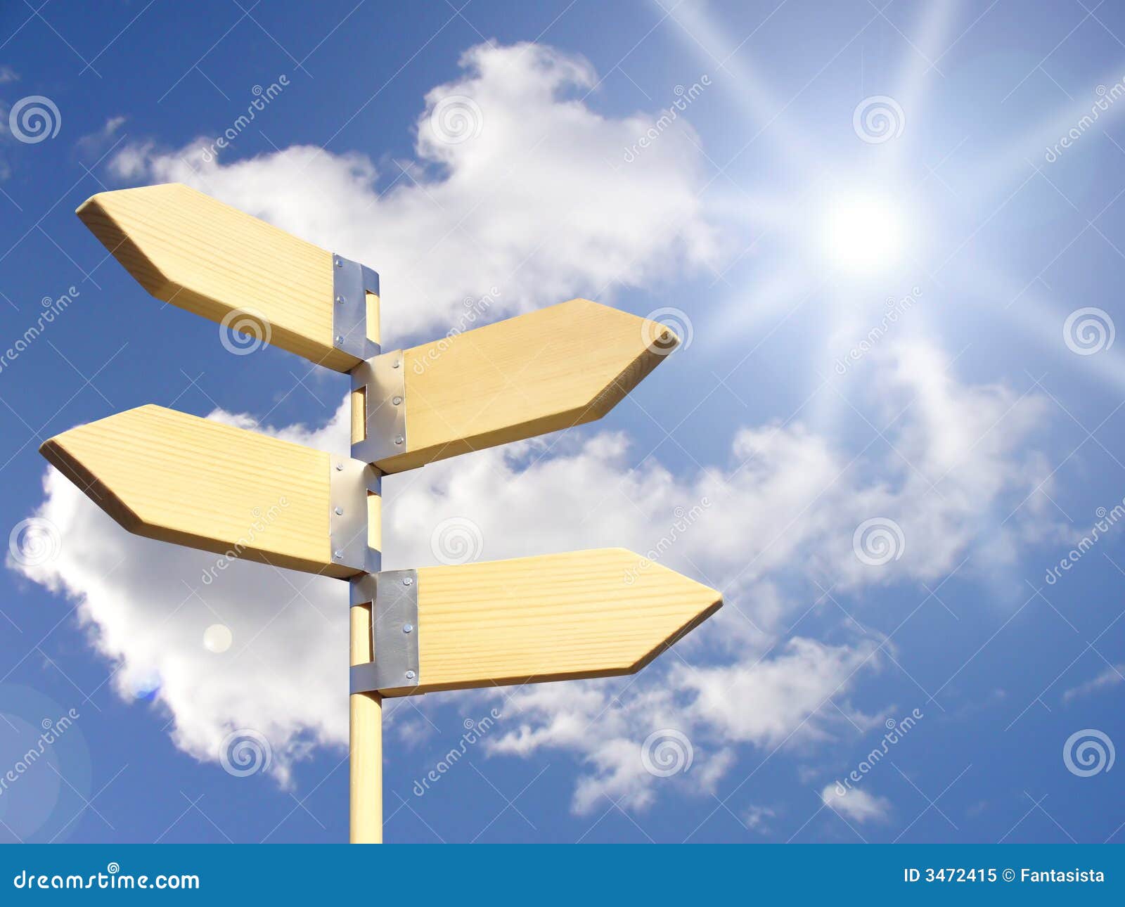 Direction sign under sun stock image. Image of advance - 3472415