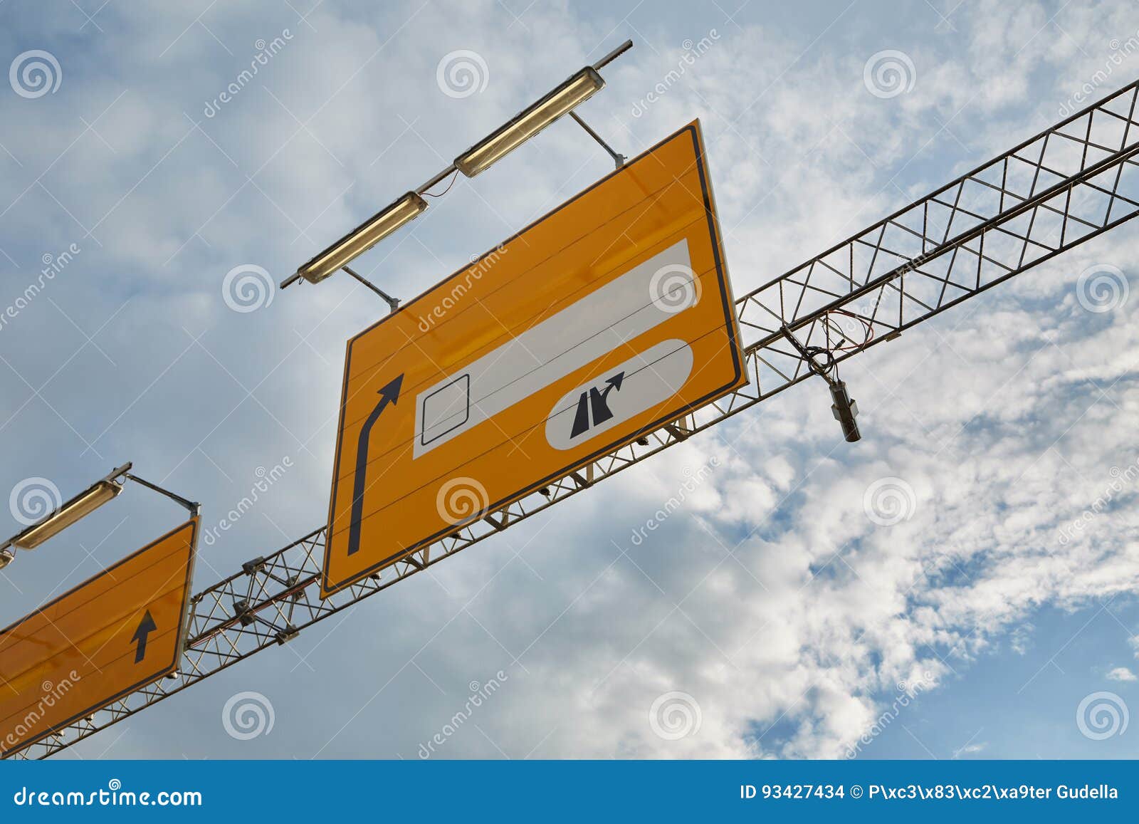 Direction Signboard on a Highway Stock Photo - Image of blank, road ...