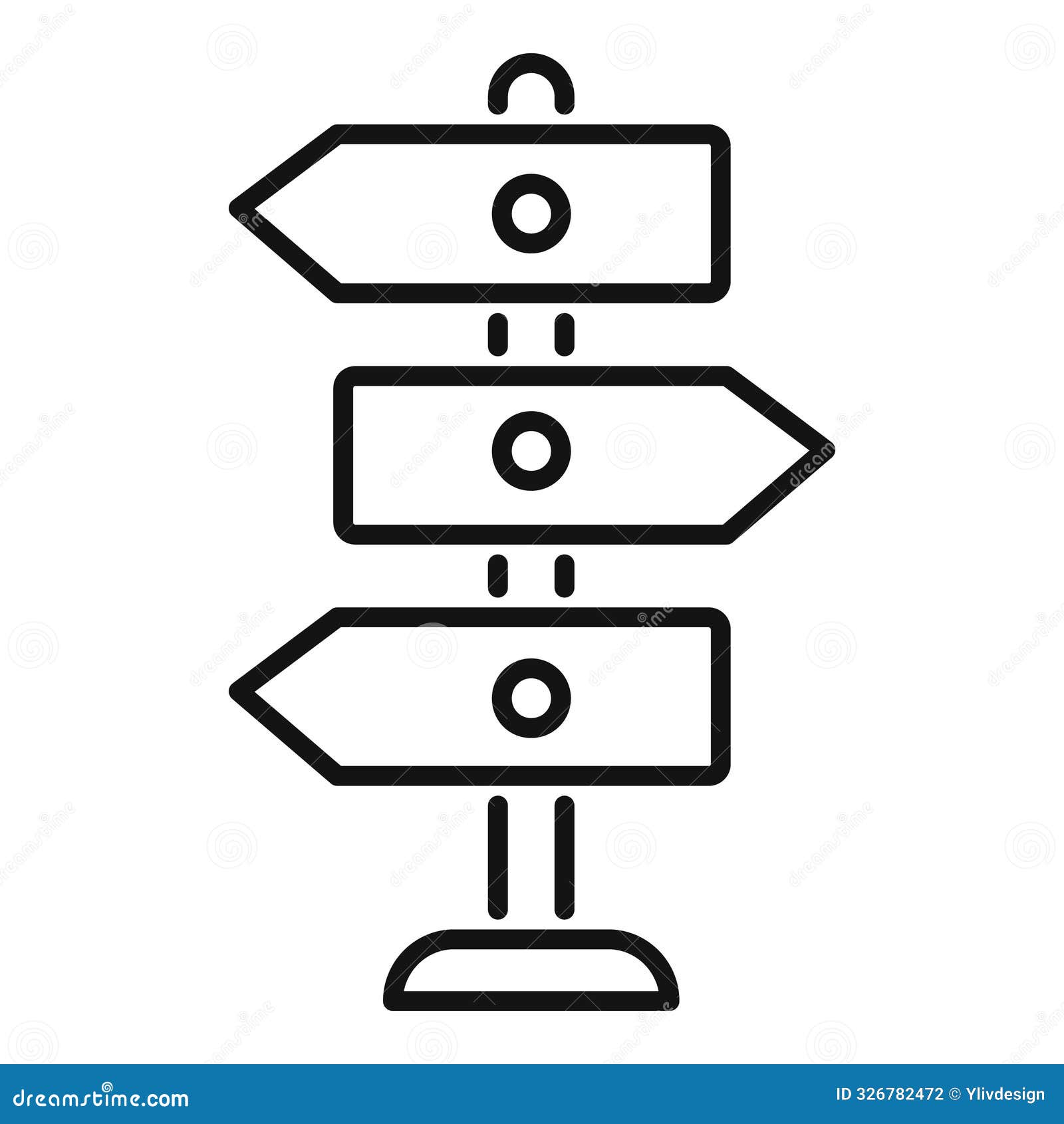 Direction Signpost Showing Different Paths and Choices Stock Vector ...