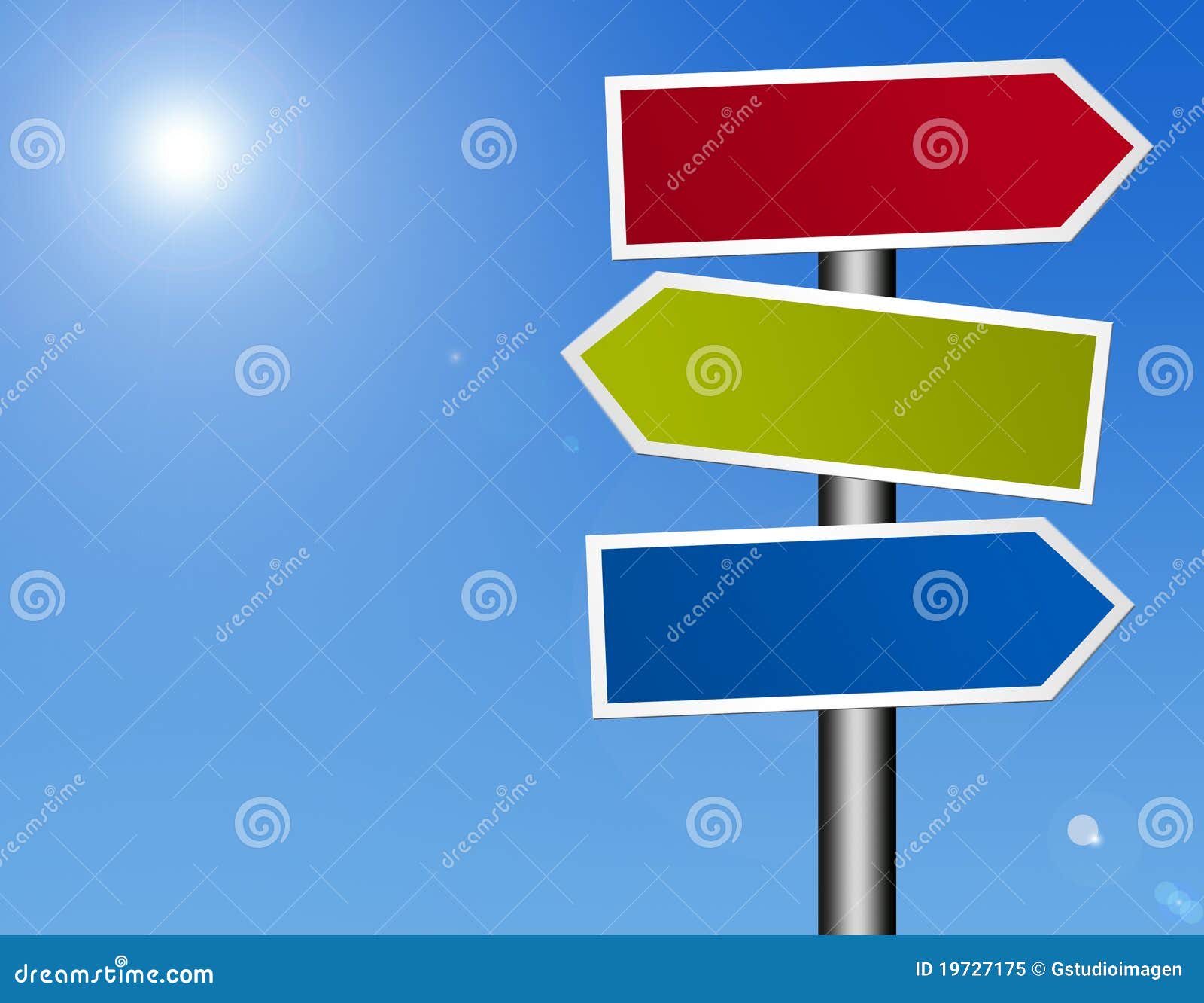 Direction signs stock illustration. Illustration of gray - 19727175