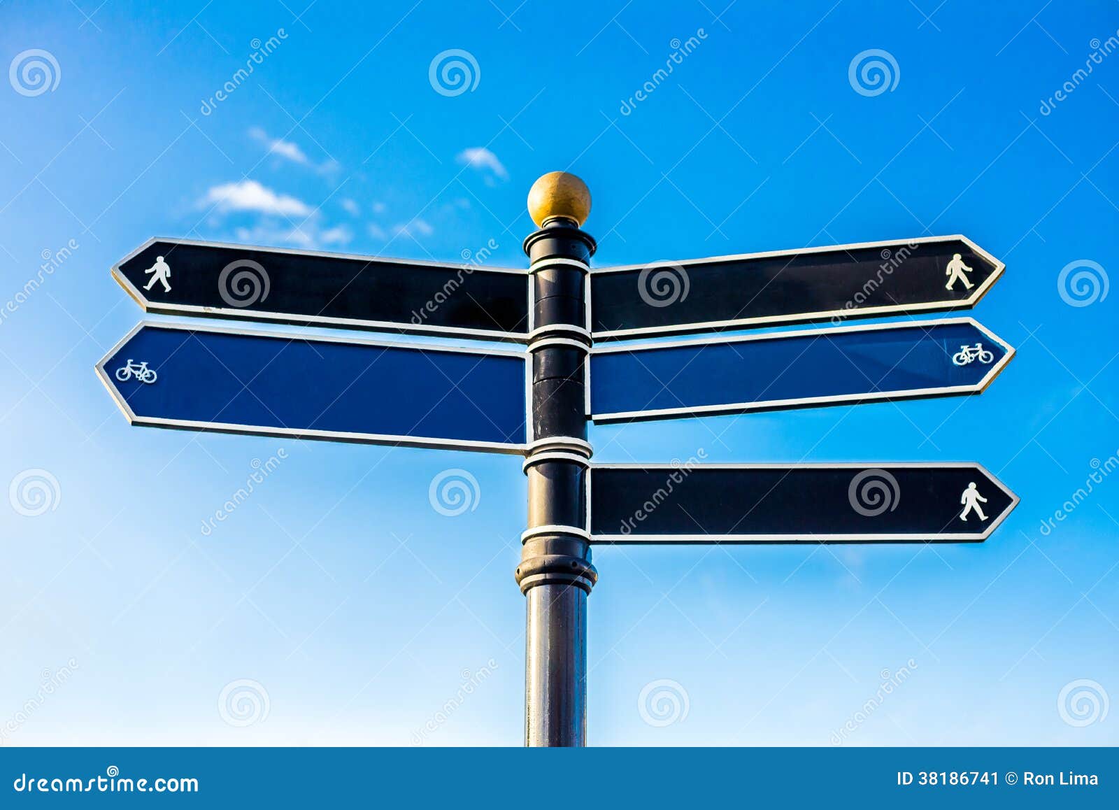 Direction Signs Indicate Distances To Different Cities Stock Image ...