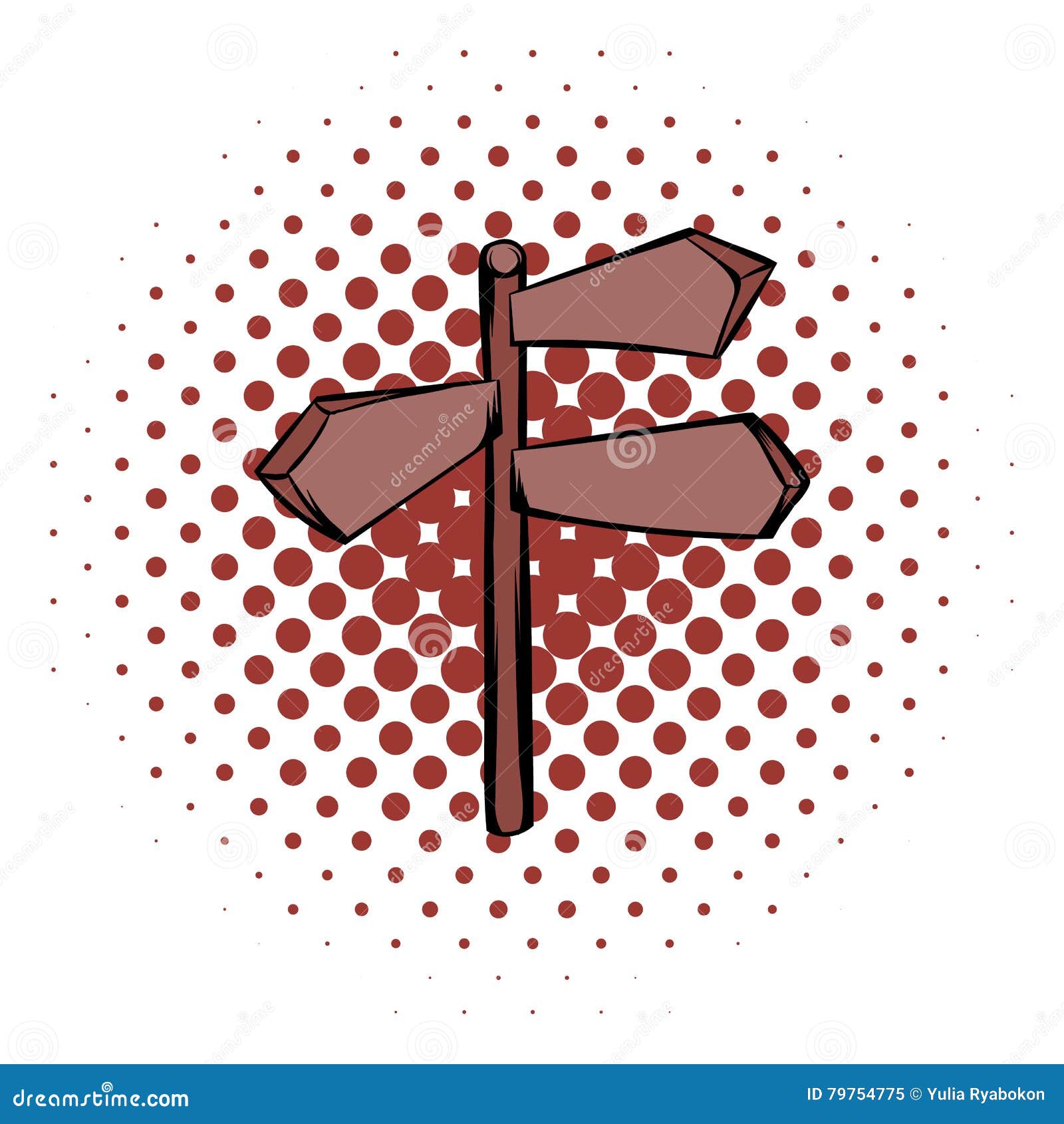 Direction Signs Comics Icon Stock Vector - Illustration of choice ...