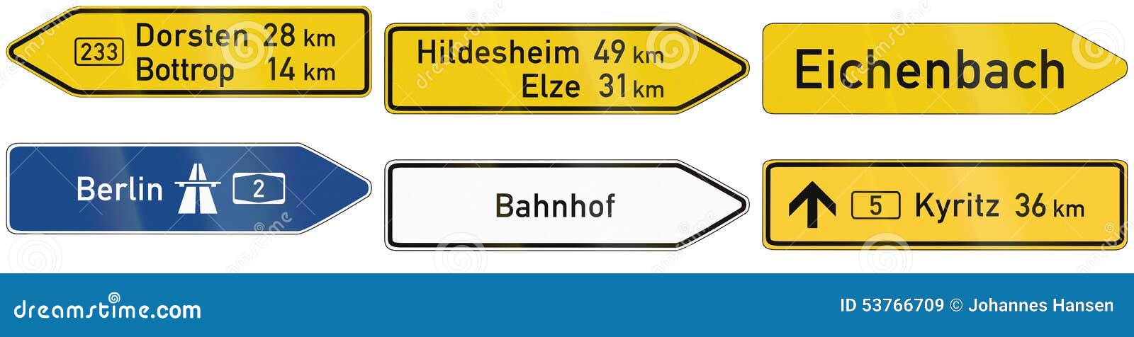 Direction Signs in Germany stock illustration. Illustration of graphic ...