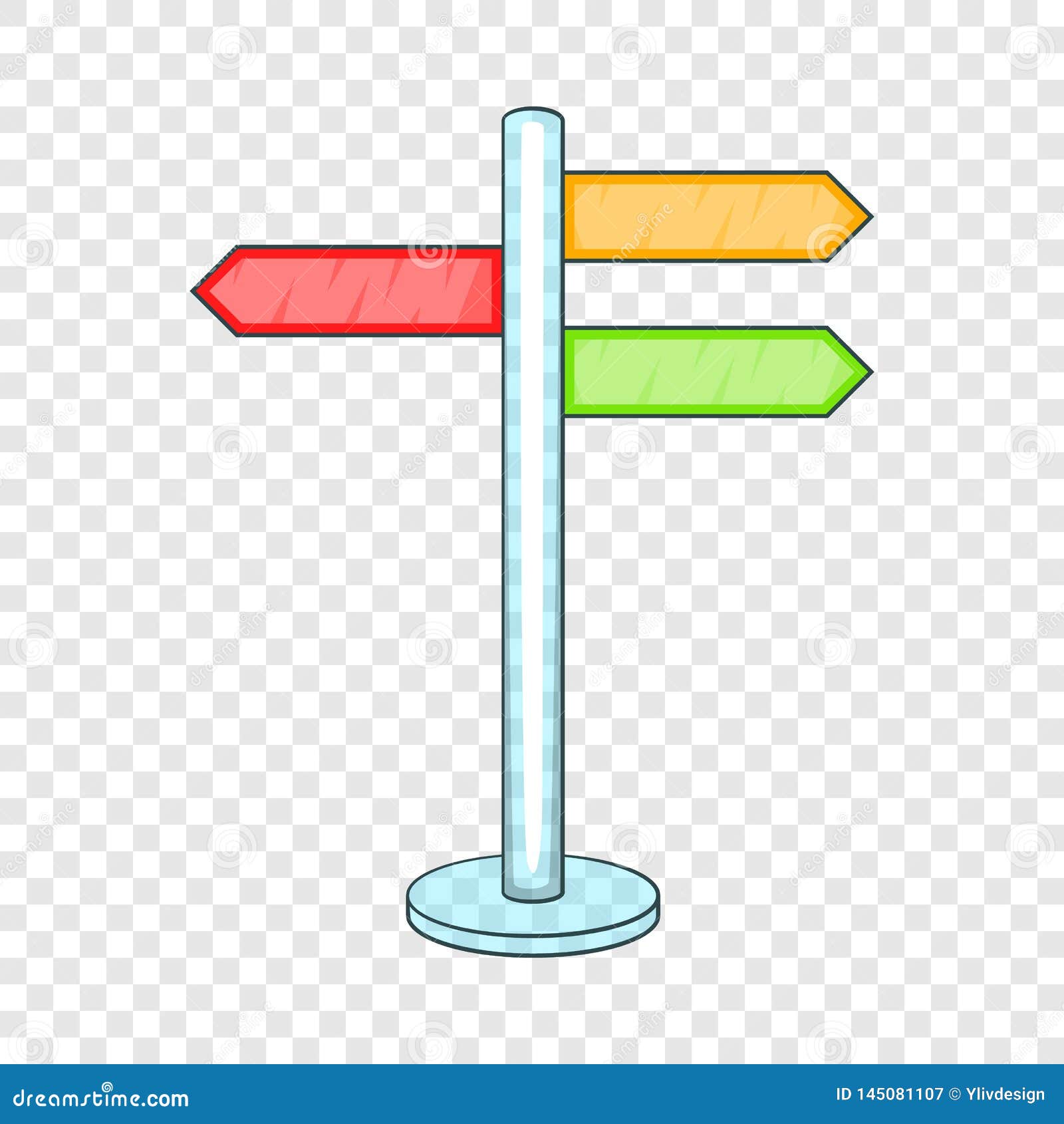 Direction Signs Icon, Cartoon Style Stock Vector - Illustration of ...