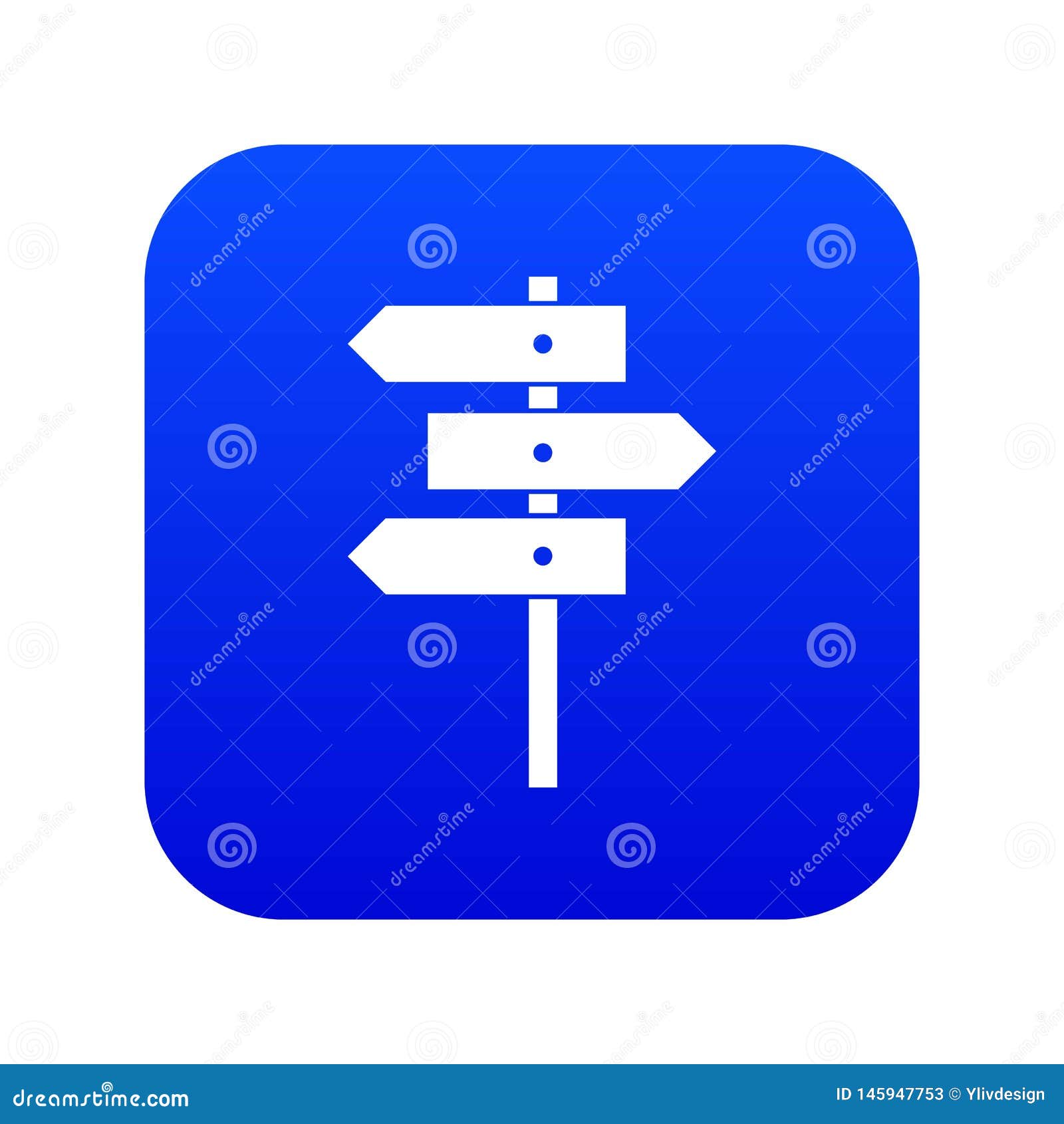 Direction Signs Icon Digital Blue Stock Vector - Illustration of plank ...