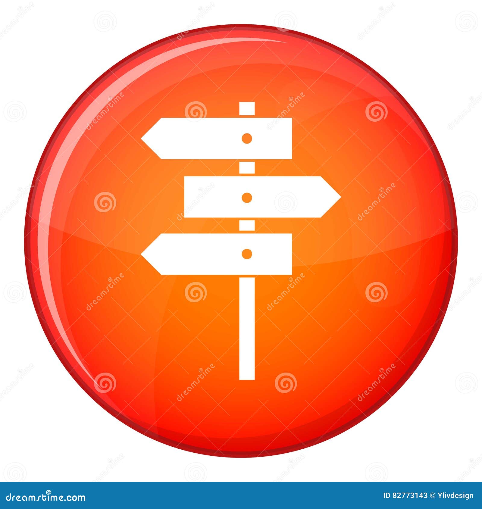 Direction Signs Icon, Flat Style Stock Vector - Illustration of concept ...