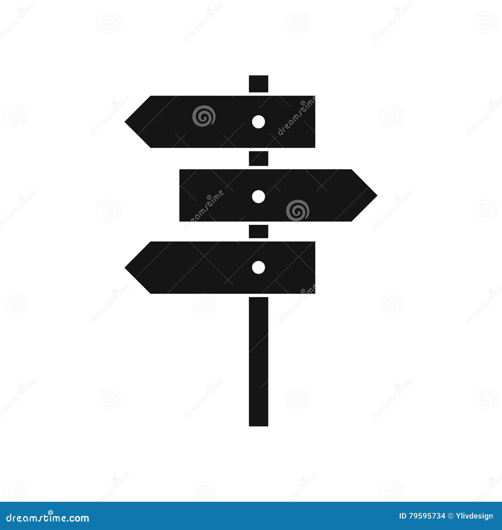 Direction Signs Icon, Simple Style Stock Vector - Illustration of ...