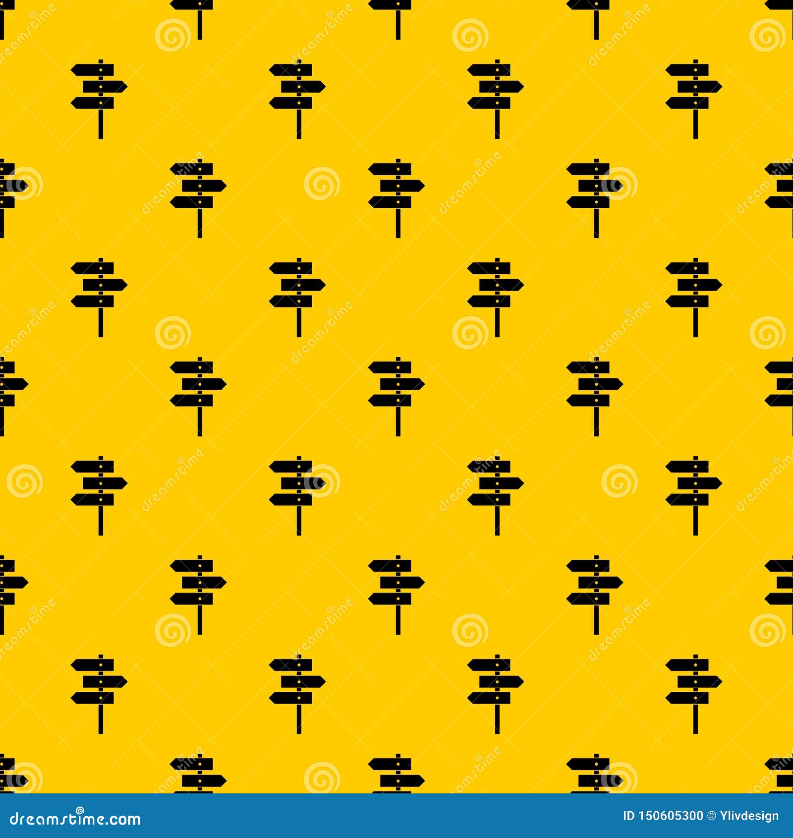 Direction Signs Pattern Vector Stock Vector - Illustration of post ...