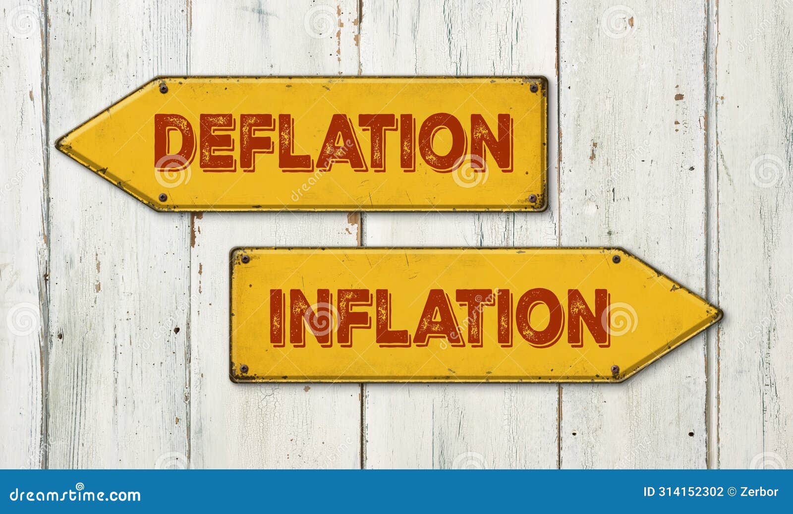 Deflation or Inflation stock illustration. Illustration of inflation ...