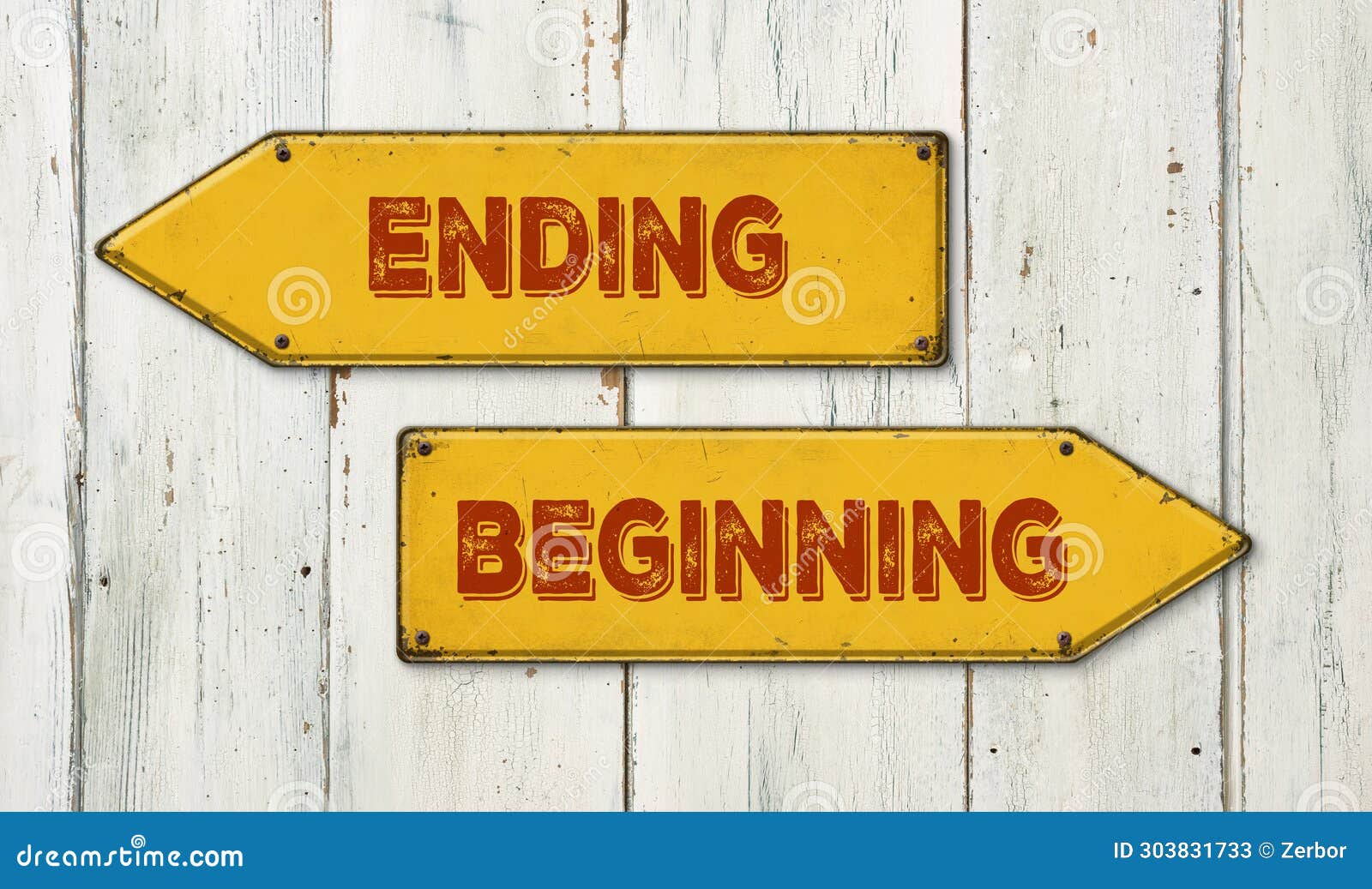Ending or Beginning stock image. Image of concept, sign - 303831733
