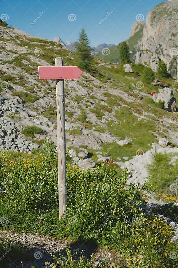 Direction sing on a trail stock image. Image of outdoors - 61983909