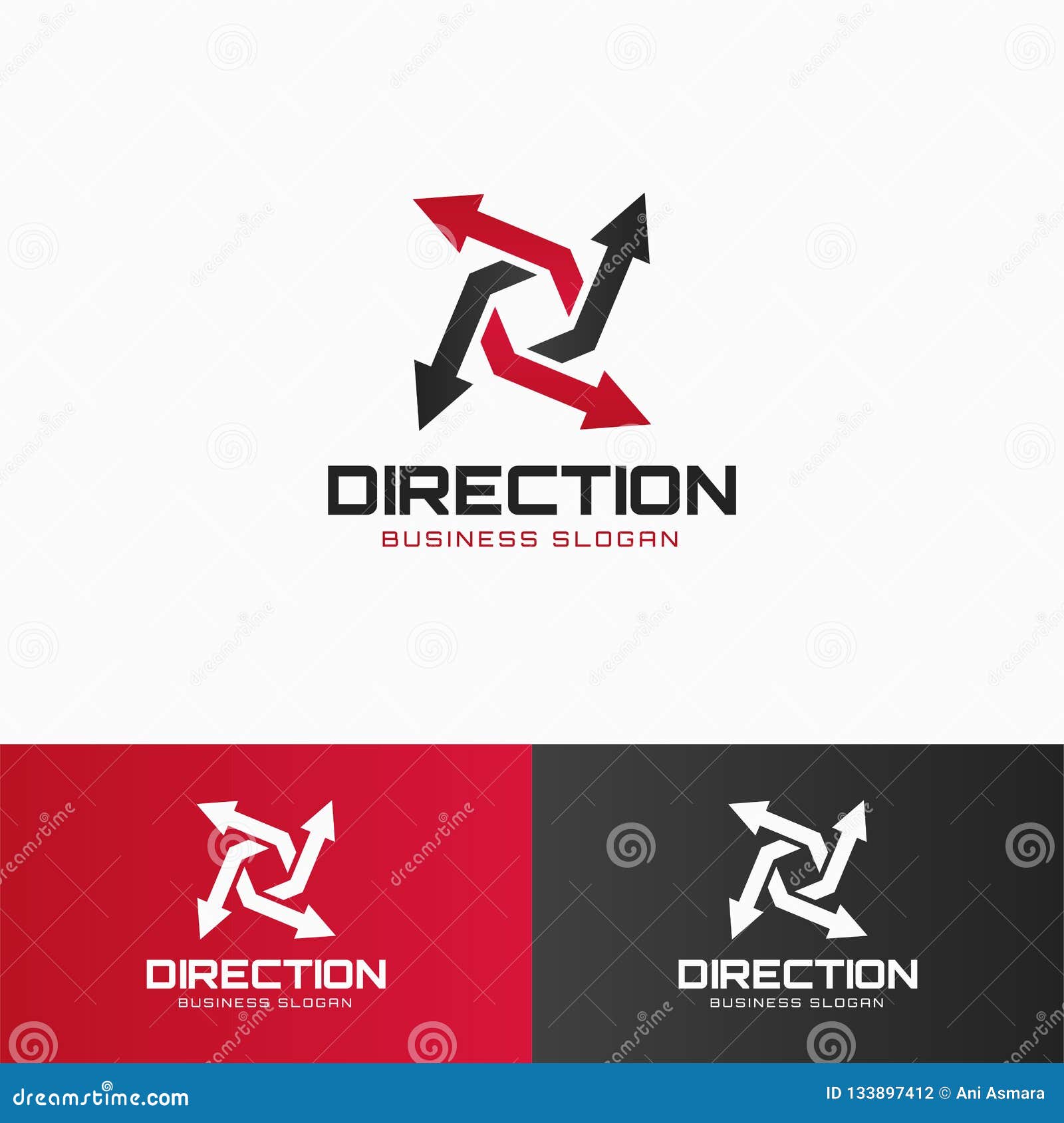Direction - Arrow Logo Template Stock Vector - Illustration of design ...