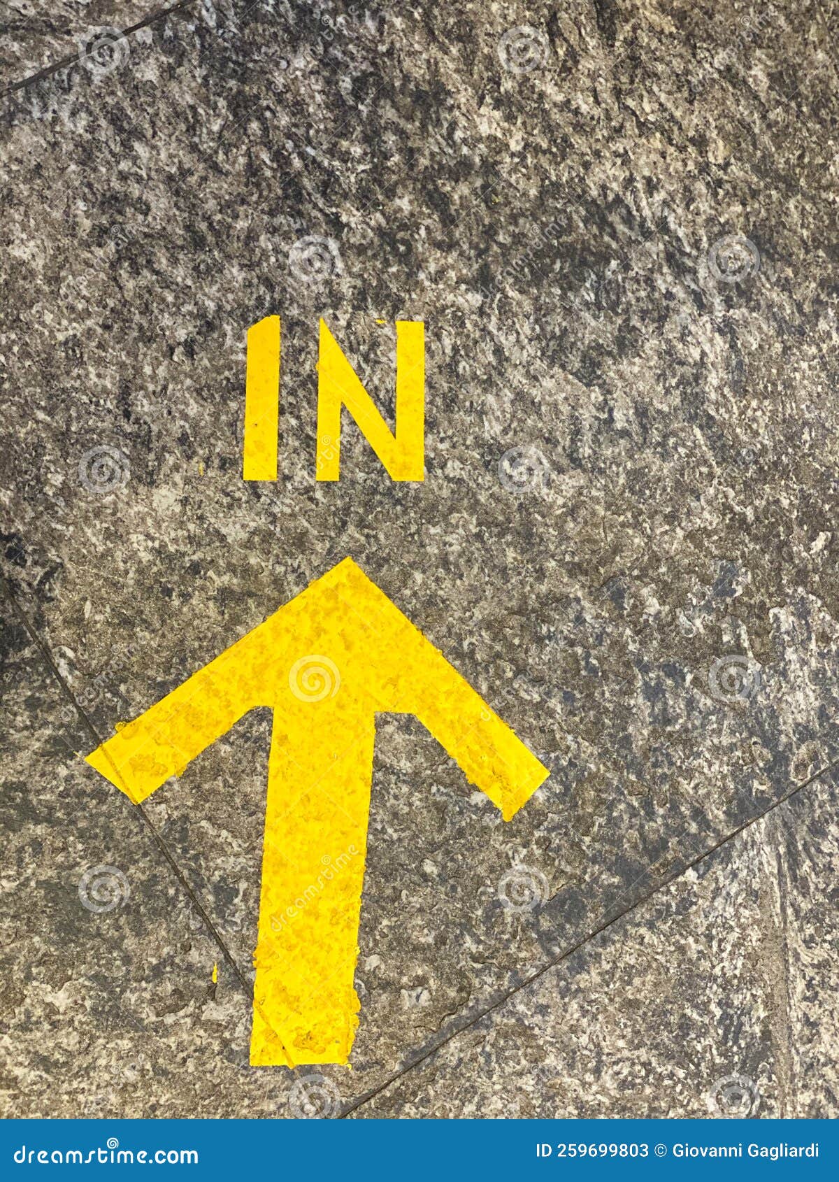 In - Direction Symbol on the Floor Stock Image - Image of building ...