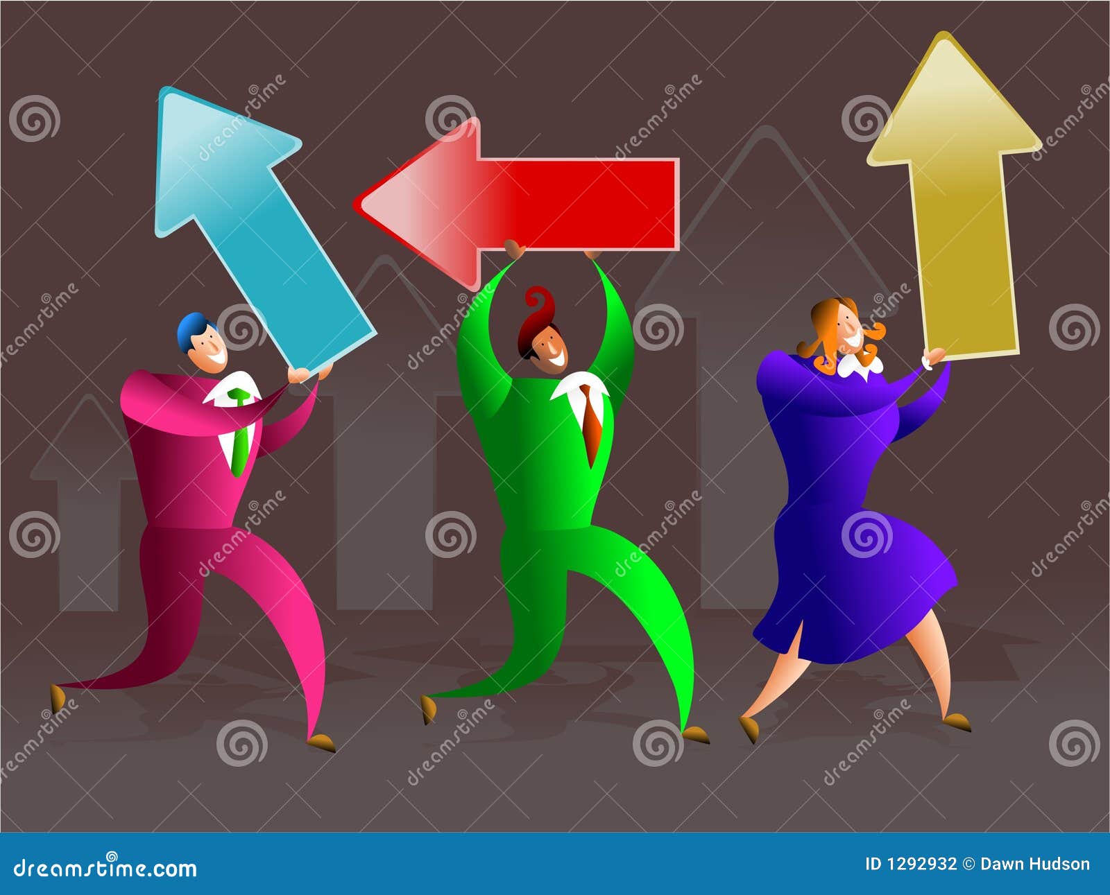 Direction team stock illustration. Illustration of executives - 1292932