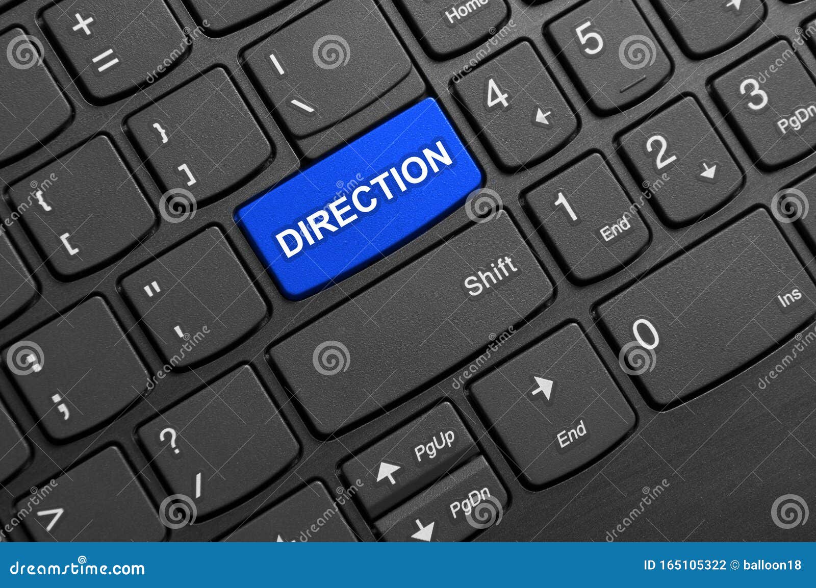 Direction button key stock photo. Image of direction - 165105322