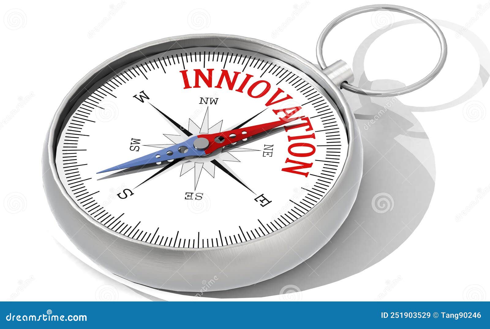 Direction To Innovation on Isolated Compass Stock Illustration ...