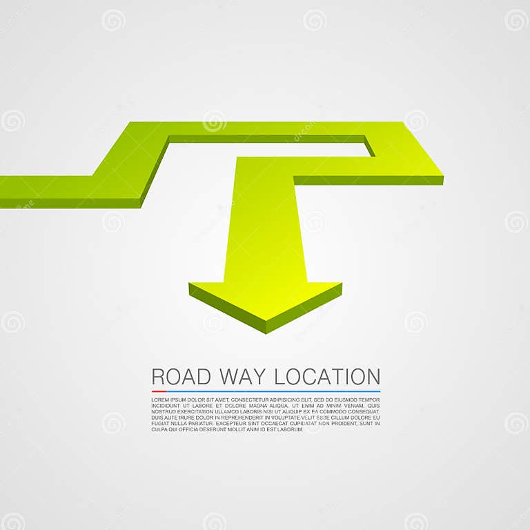 Direction of the Trajectory Path Stock Vector - Illustration of market ...