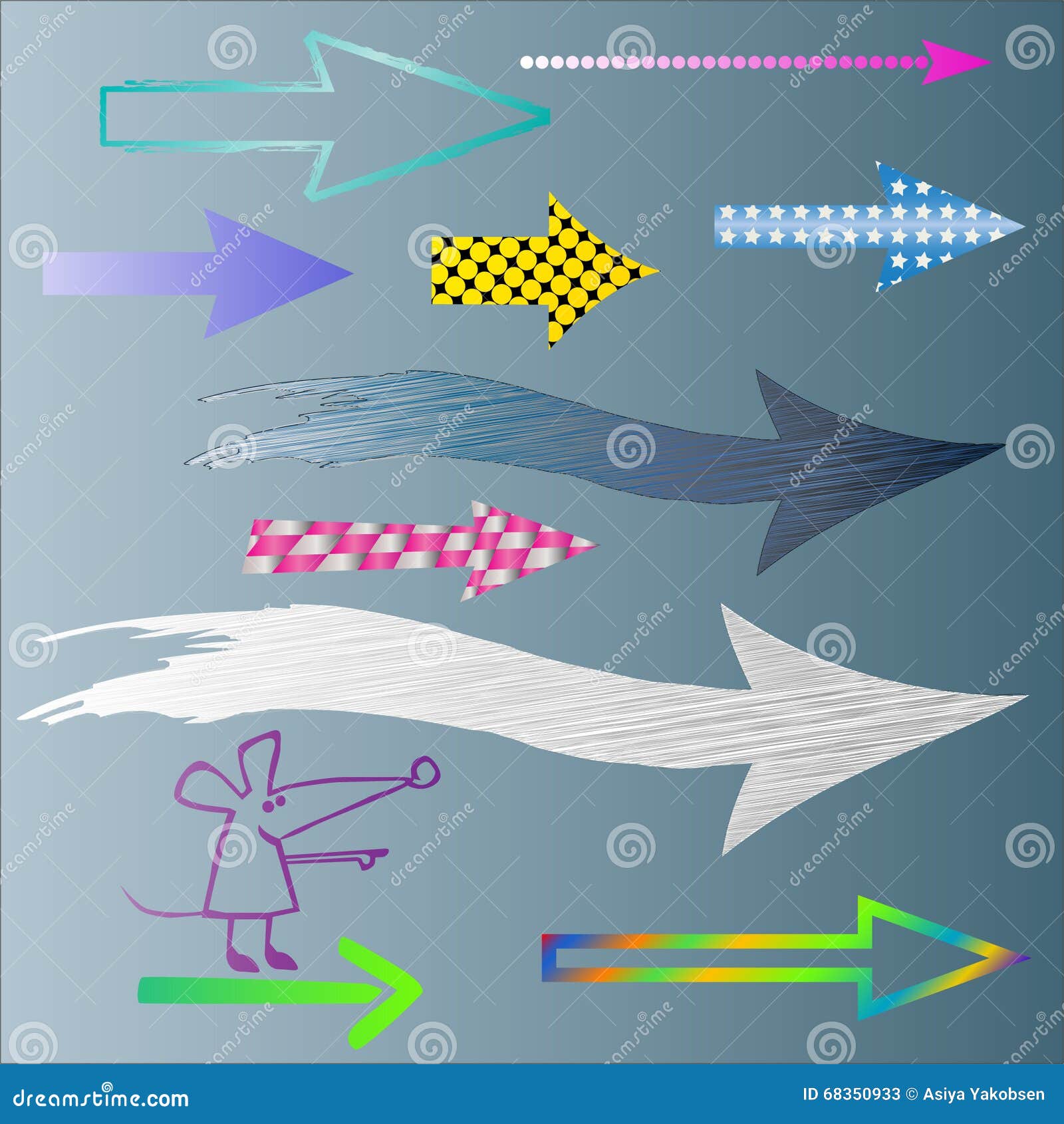 Direction. Vector Arrows Set. Stock Illustration - Illustration of ...