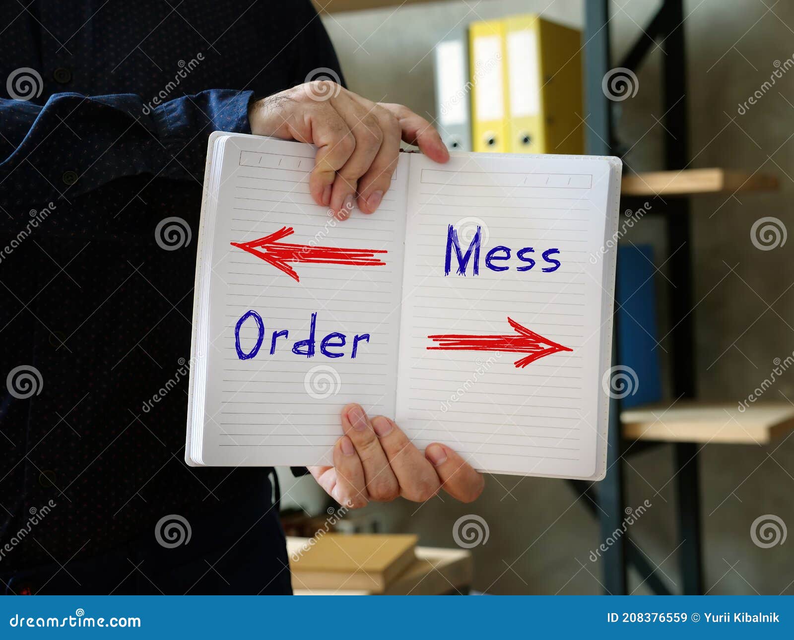 Direction Way To Order Versus Mess Contrast Concept Stock Image - Image ...