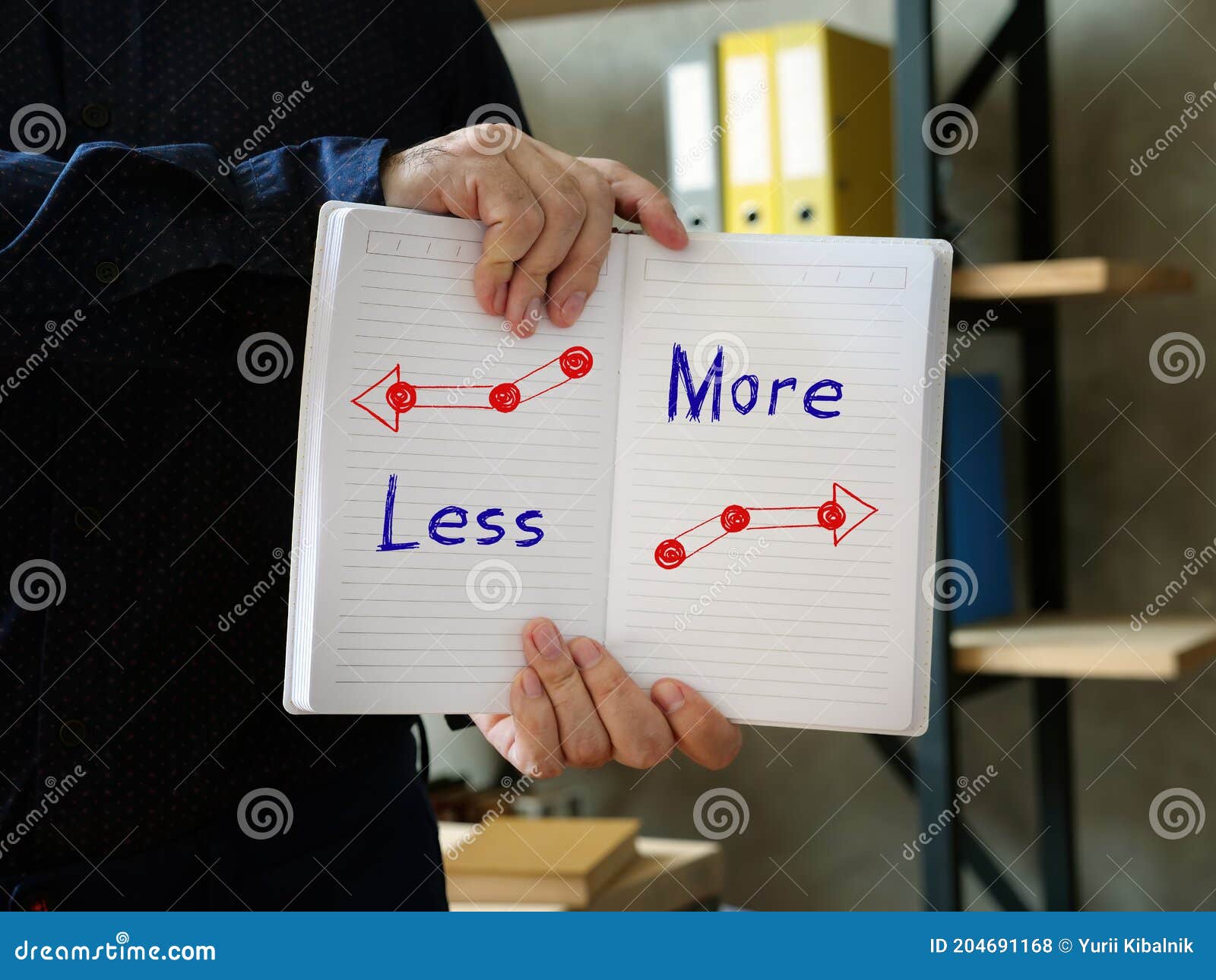 Direction Way To less Versus More Contrast Concept Stock Photo - Image ...