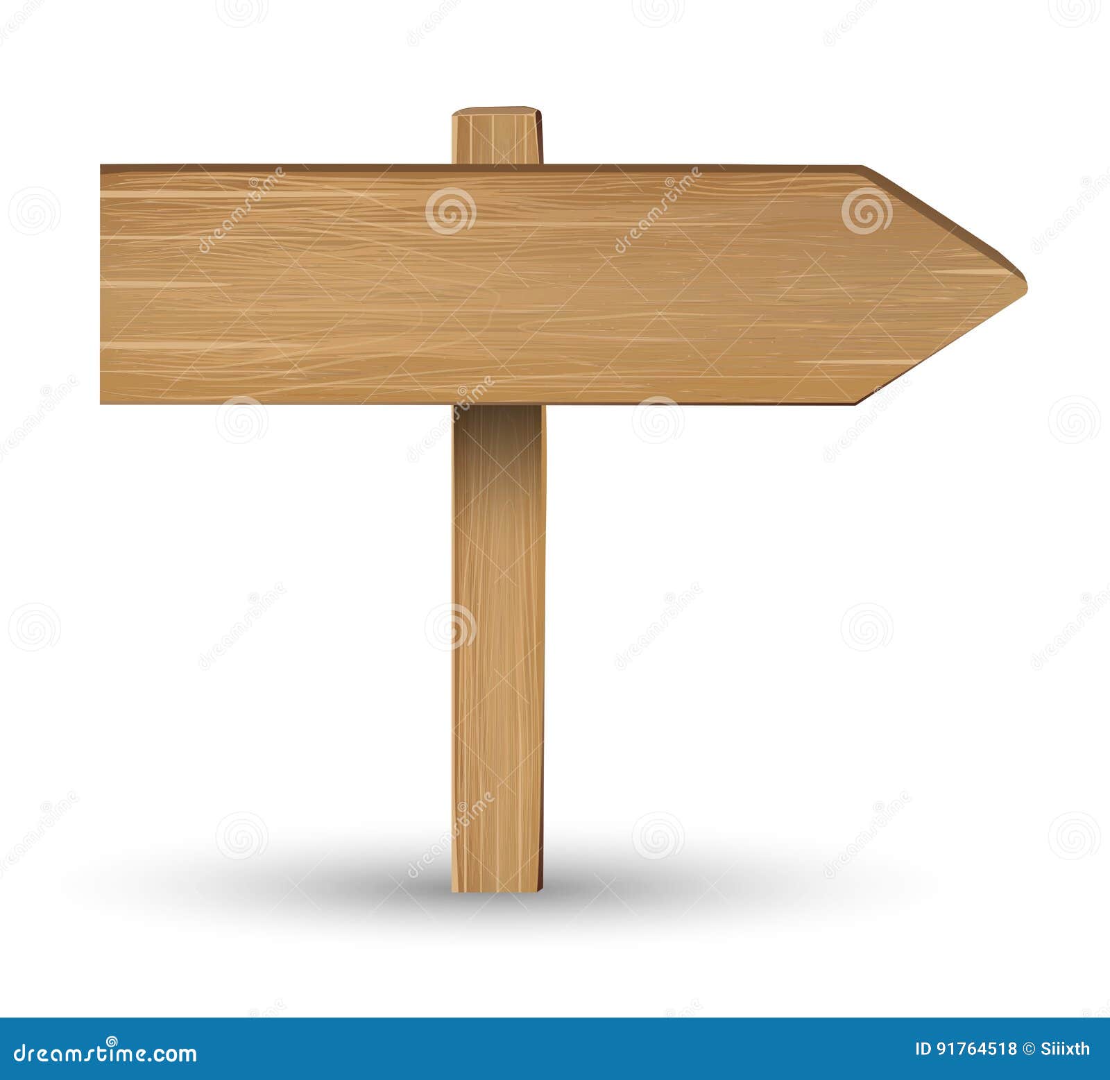 Direction Wood Board Sign on a White Background Stock Vector ...