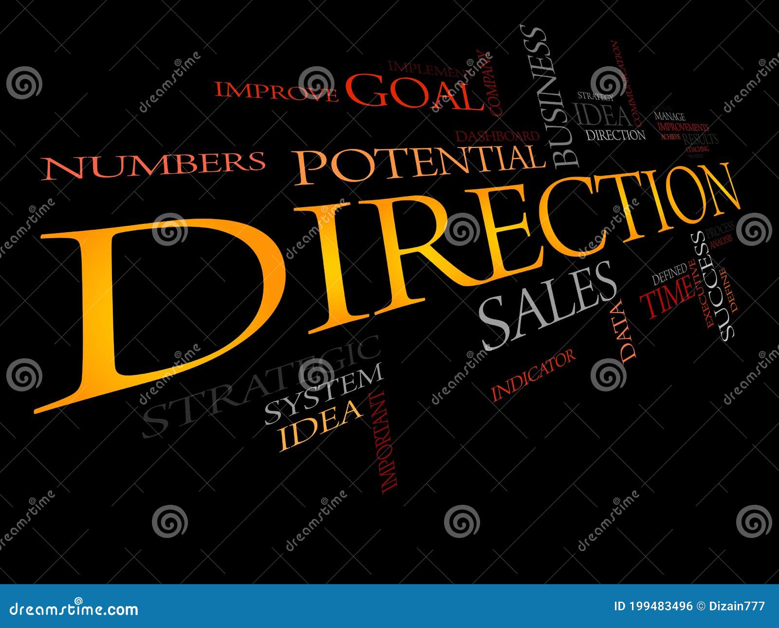 Direction word cloud stock illustration. Illustration of conceptual ...