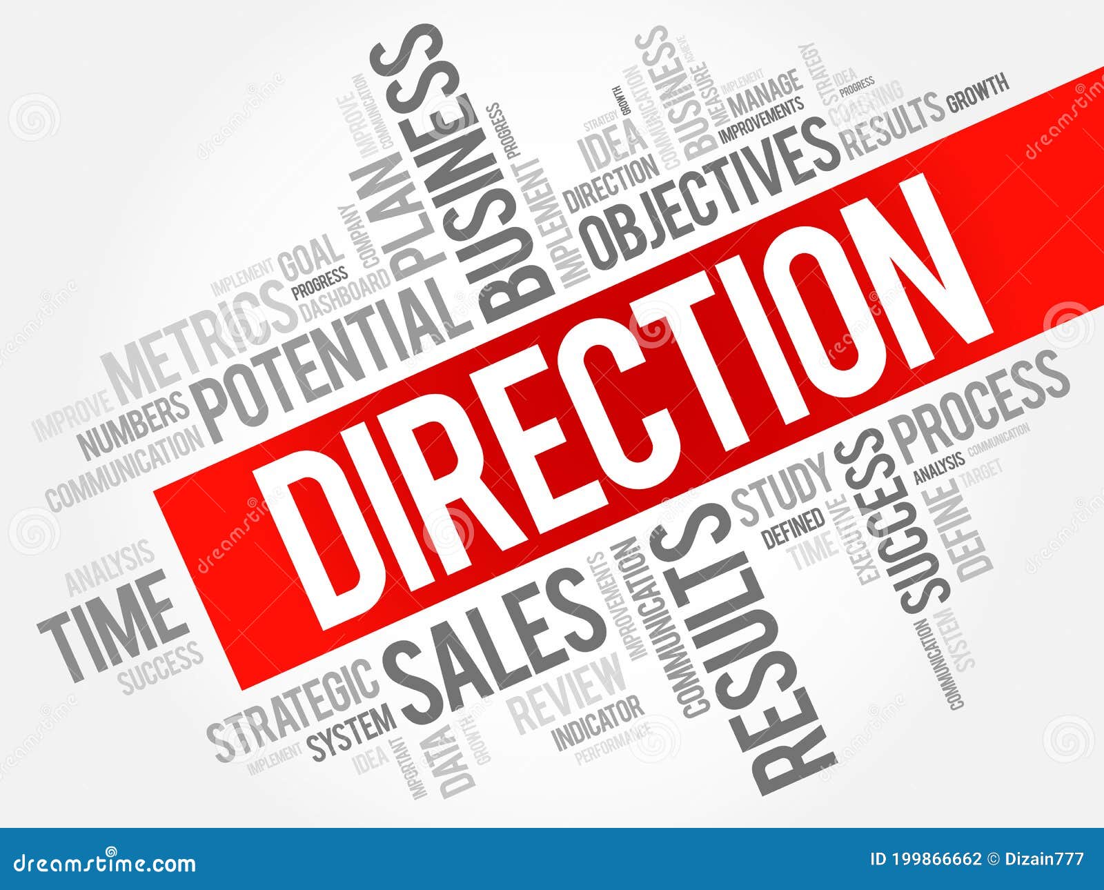 Direction word cloud stock illustration. Illustration of positive ...