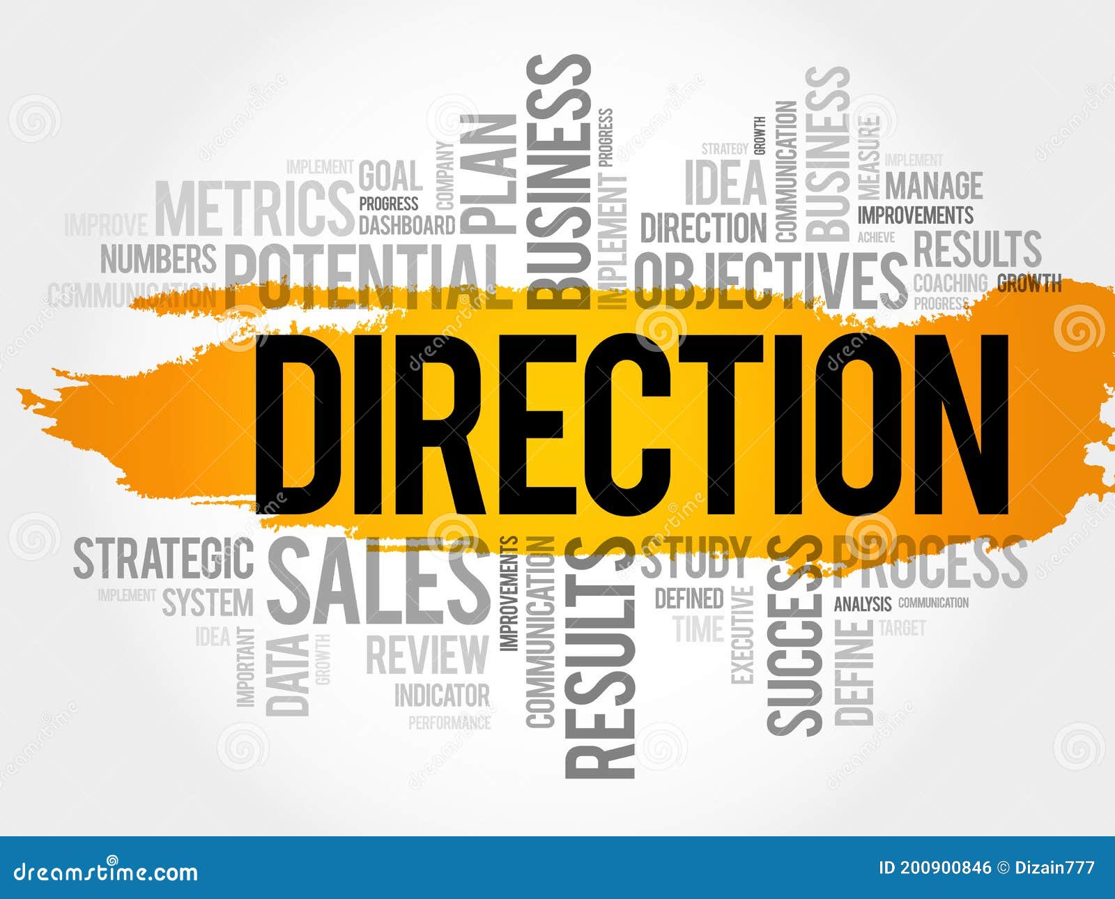 Direction Word Cloud Collage Stock Illustration - Illustration of dream ...