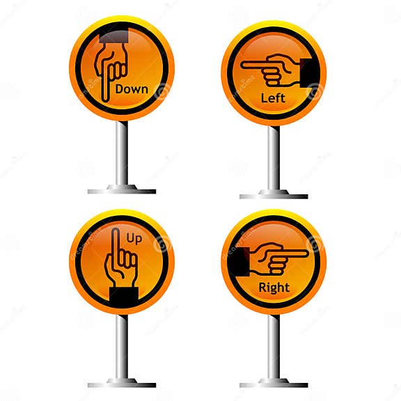 Direction yellow signs stock vector. Illustration of choice - 28080064