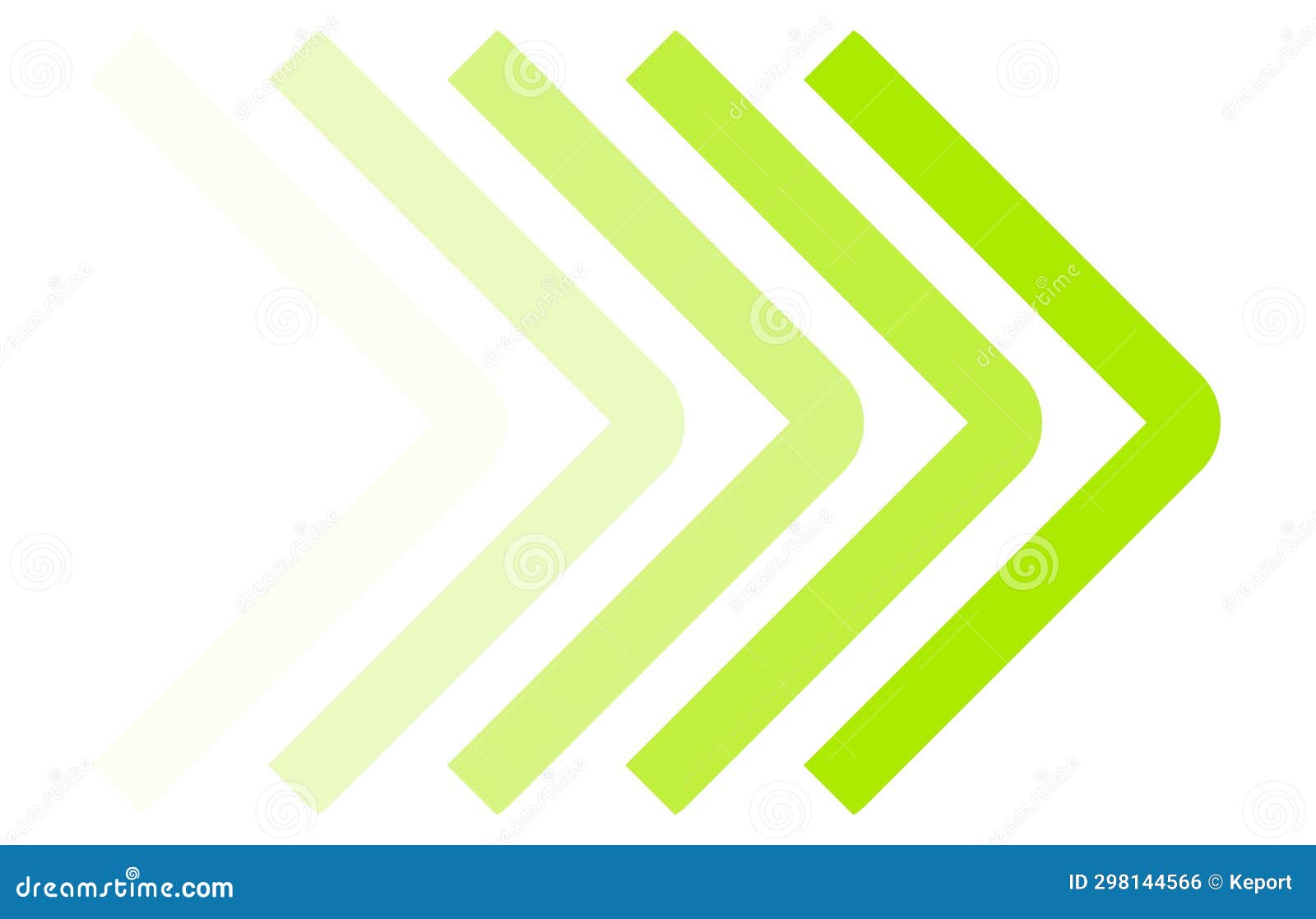 Directional Arrow Banner with Color Transition Green Stock Illustration ...