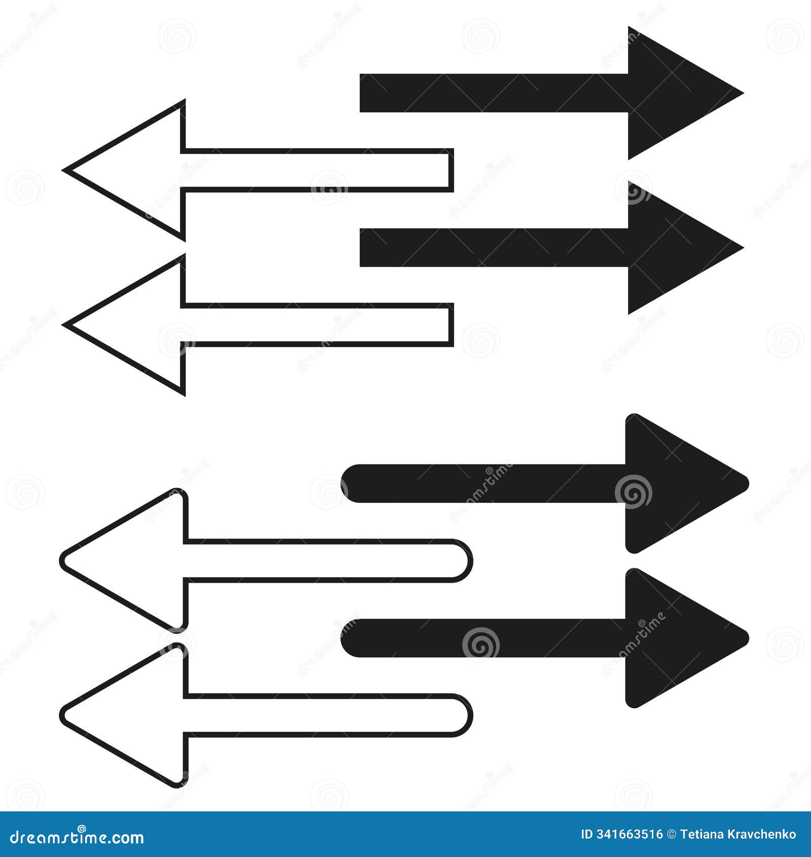 Directional Arrow Icon Set. Vector Image. Stock Illustration ...
