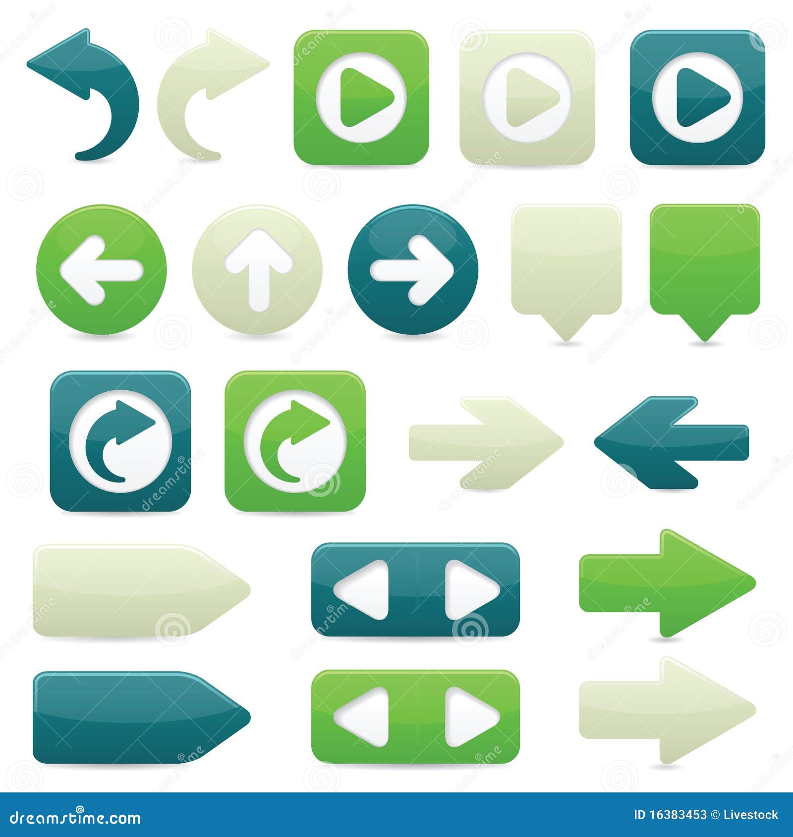 Directional Arrow Icons stock vector. Illustration of shiny - 16383453