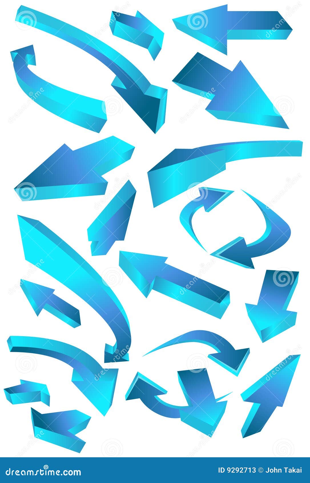 Directional Arrow Icons - Blue Stock Vector - Illustration of ...