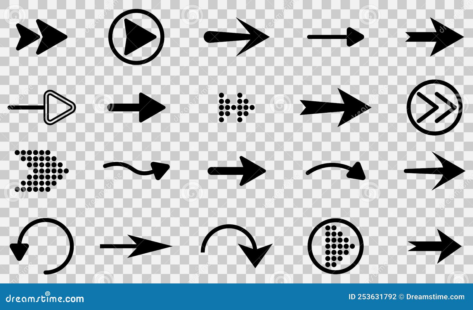 Directional Arrow New Flat Style, Black Arrows Stock Vector ...