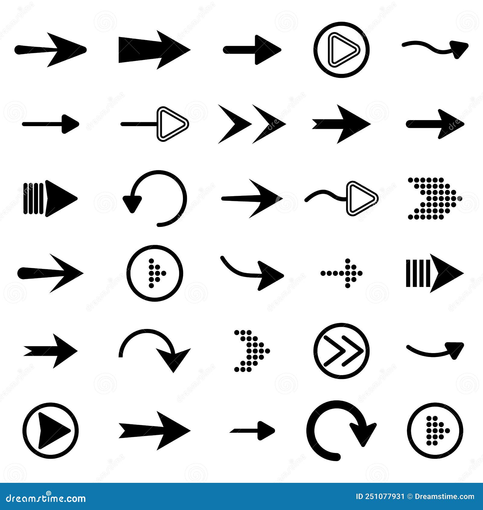 Directional Arrow New Flat Style, Black Arrows Stock Vector ...