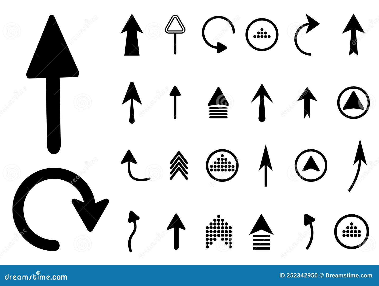 Directional Arrow New Flat Style, Black Arrows Stock Vector ...